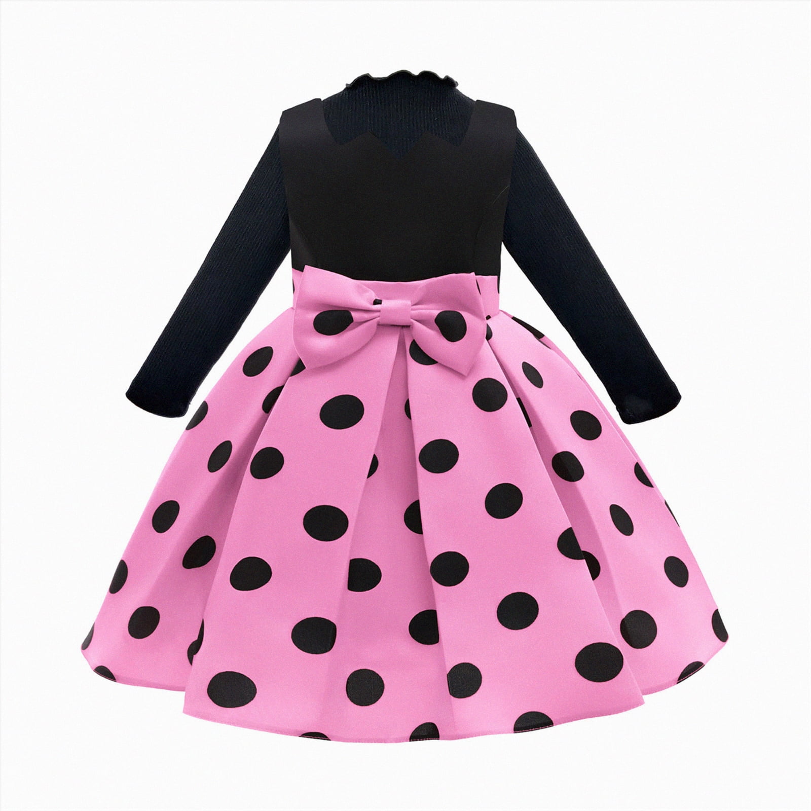 mgoYE Toddler Big Girls Halloween Polka Dot Princess Dress Long Sleeve ...
