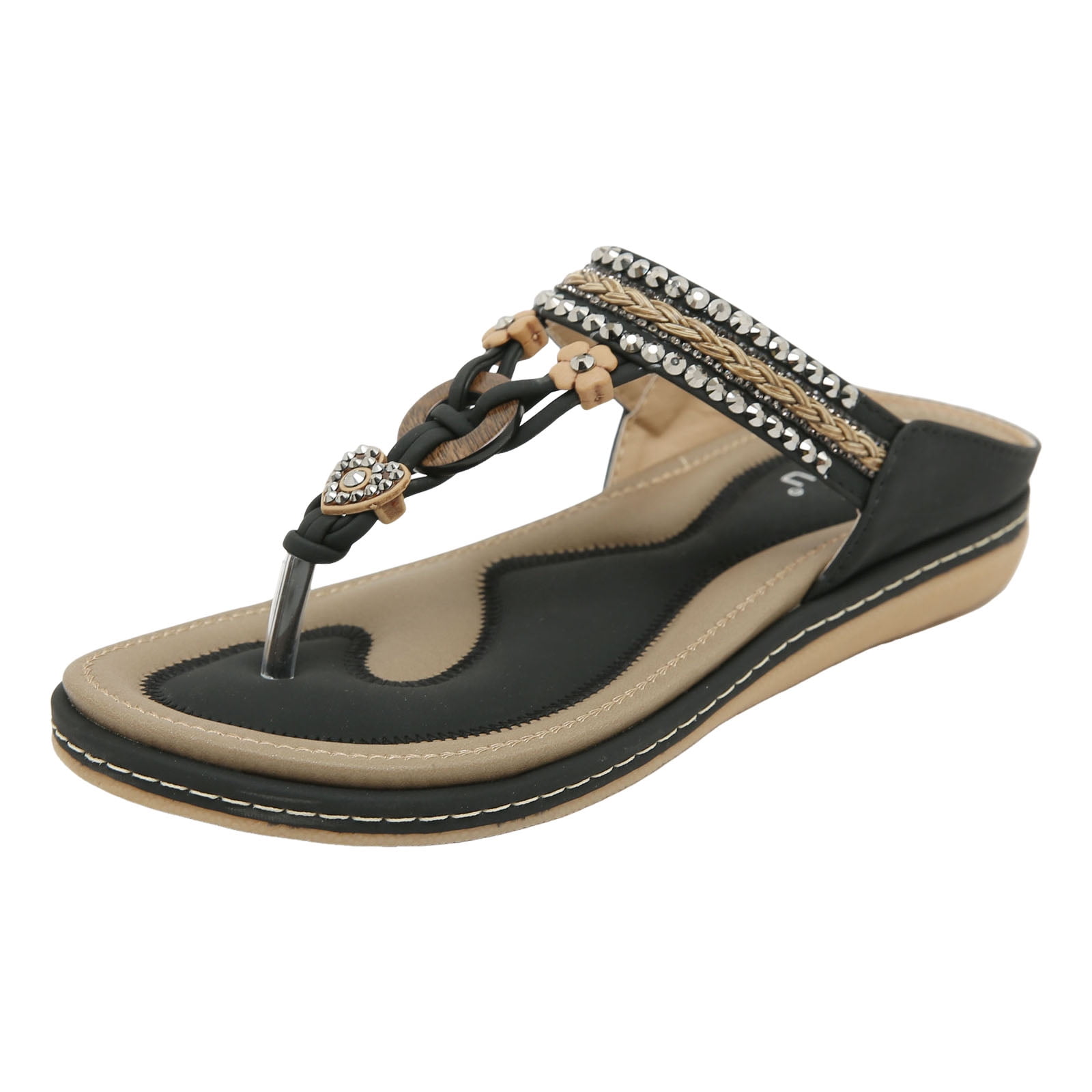 mgoYE Women Dress Shoes Comfortable Arch Support Dressy Flat Sandals ...