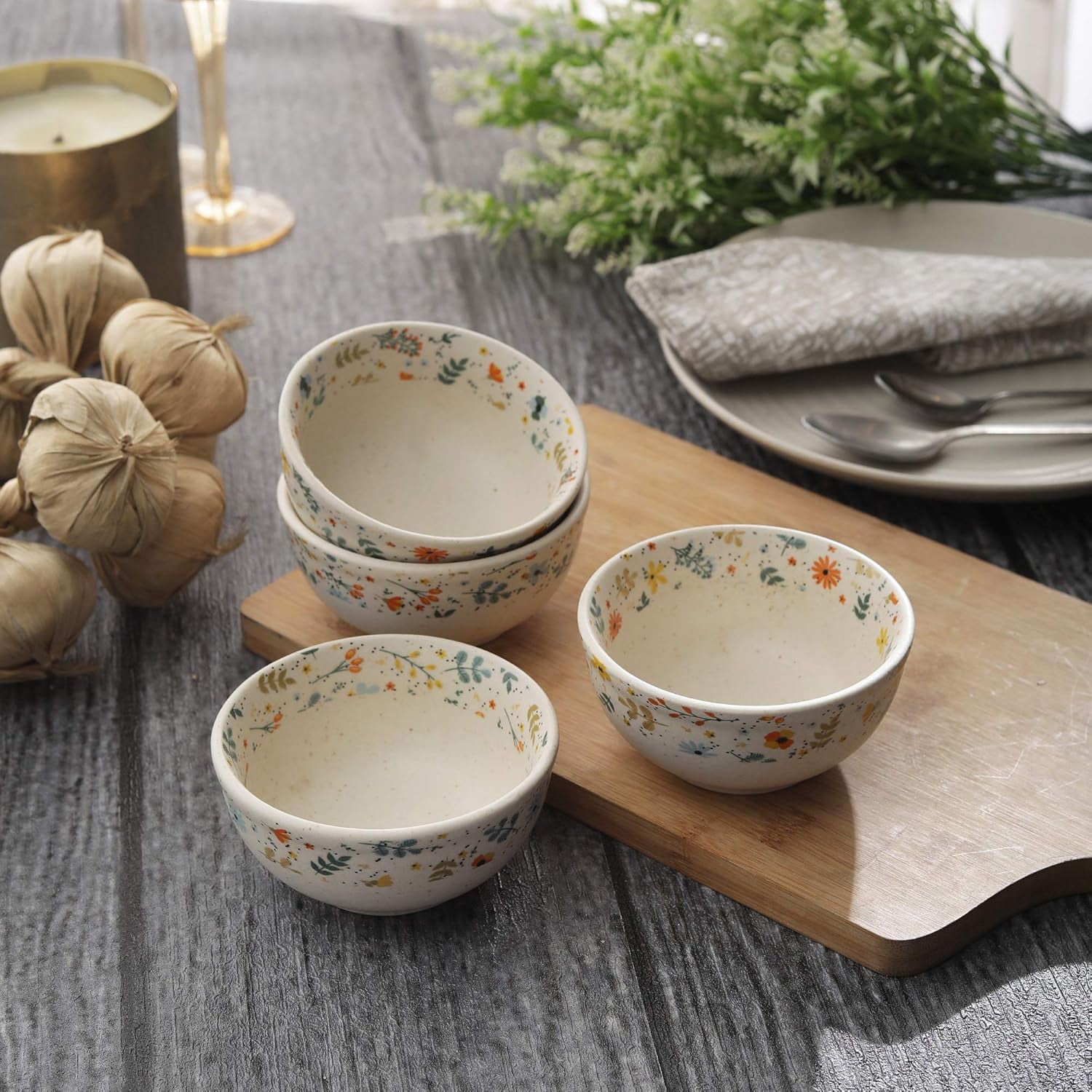 miah decor Miah Dcor Ceramic Bowls Set Of 4 Pcs Handcrafted Stoneware ...