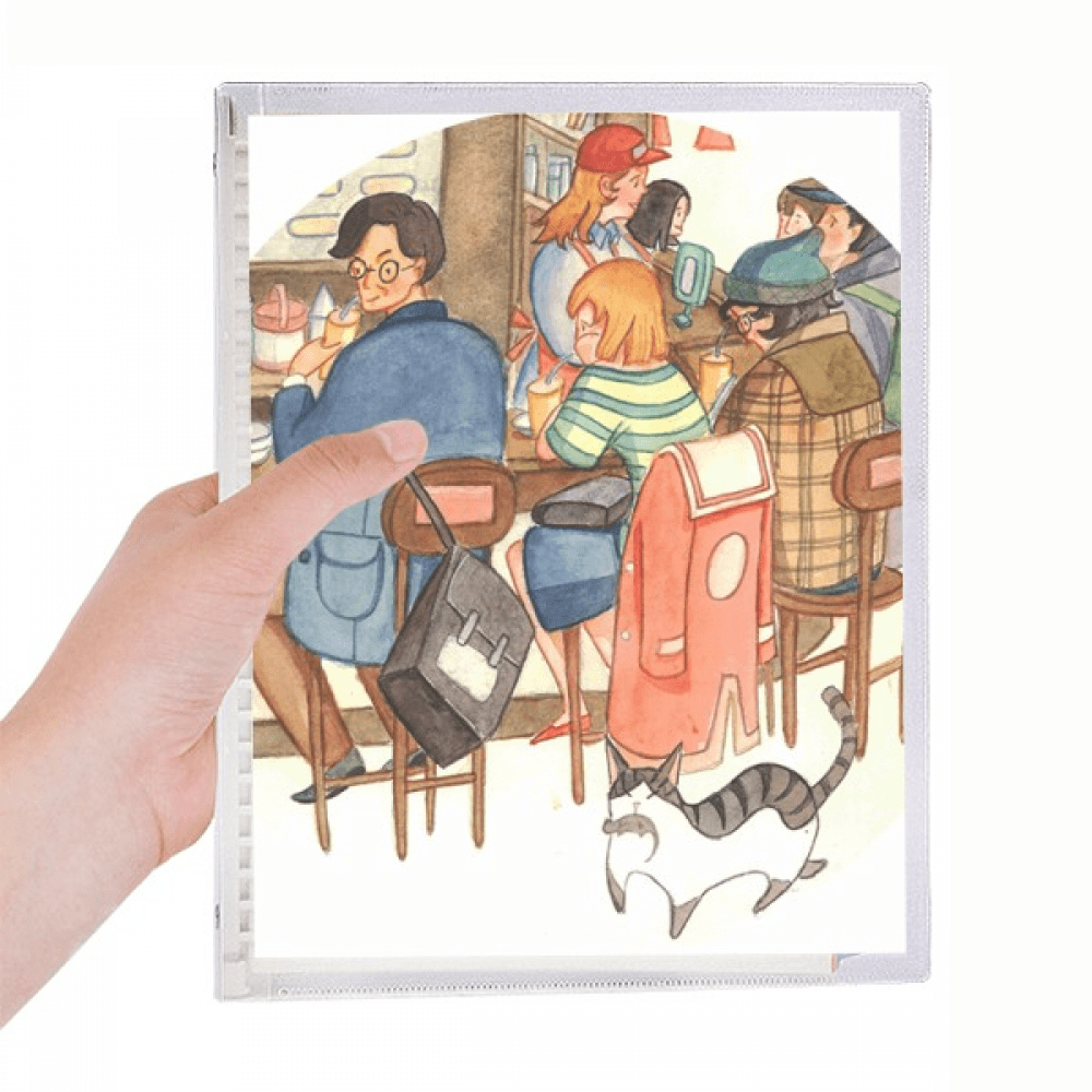 miaoji painting cat restaurant catch rat notebook loose diary ...