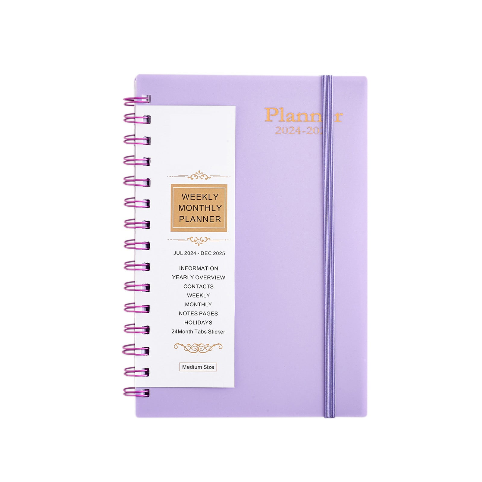 miaomiaocc Home Decor Schedule Book 2025-26 Full English PP Cover 18 Months Side Flip Line ...