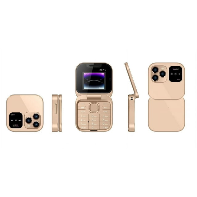 miaomiaoke Folding Flip Phone Double Sim Double Standby Mini Backup Phone - Walmart.com