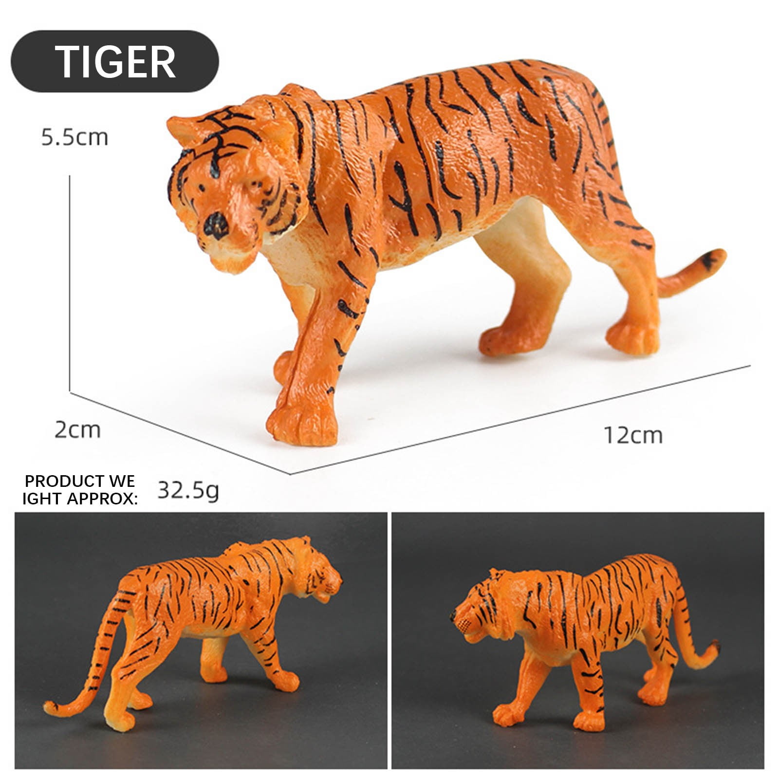 miaomiaoke Realistic Jungle Animal Figurines, Safari Animals Figures ...