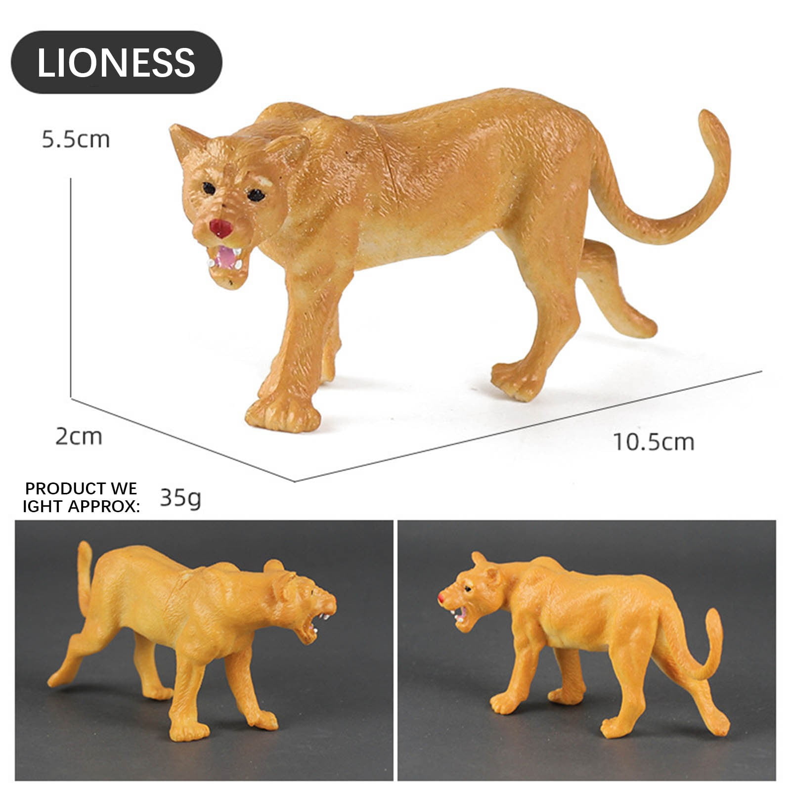 miaomiaoke Realistic Jungle Animal Figurines, Safari Animals Figures ...