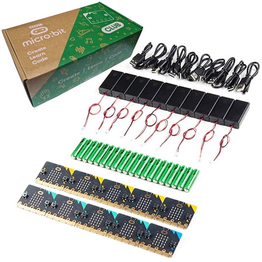 micro:bit v2 Club Kit - Includes 10 micro:bit Boards, 10 MicroUSB ...