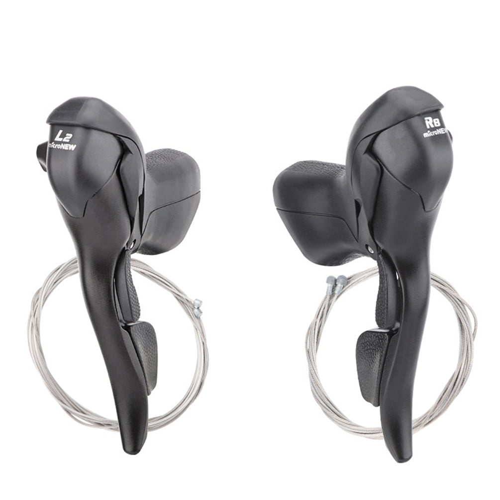 microNEW Shifters Dual Control Levers Finger Dial Road Bike 2 3X7 8 9 ...