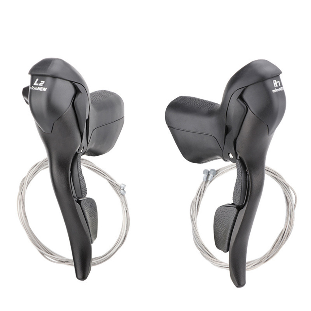 microNEW Shifters Dual Control Levers Finger Dial Road Bike 2 3X7 8 9 ...