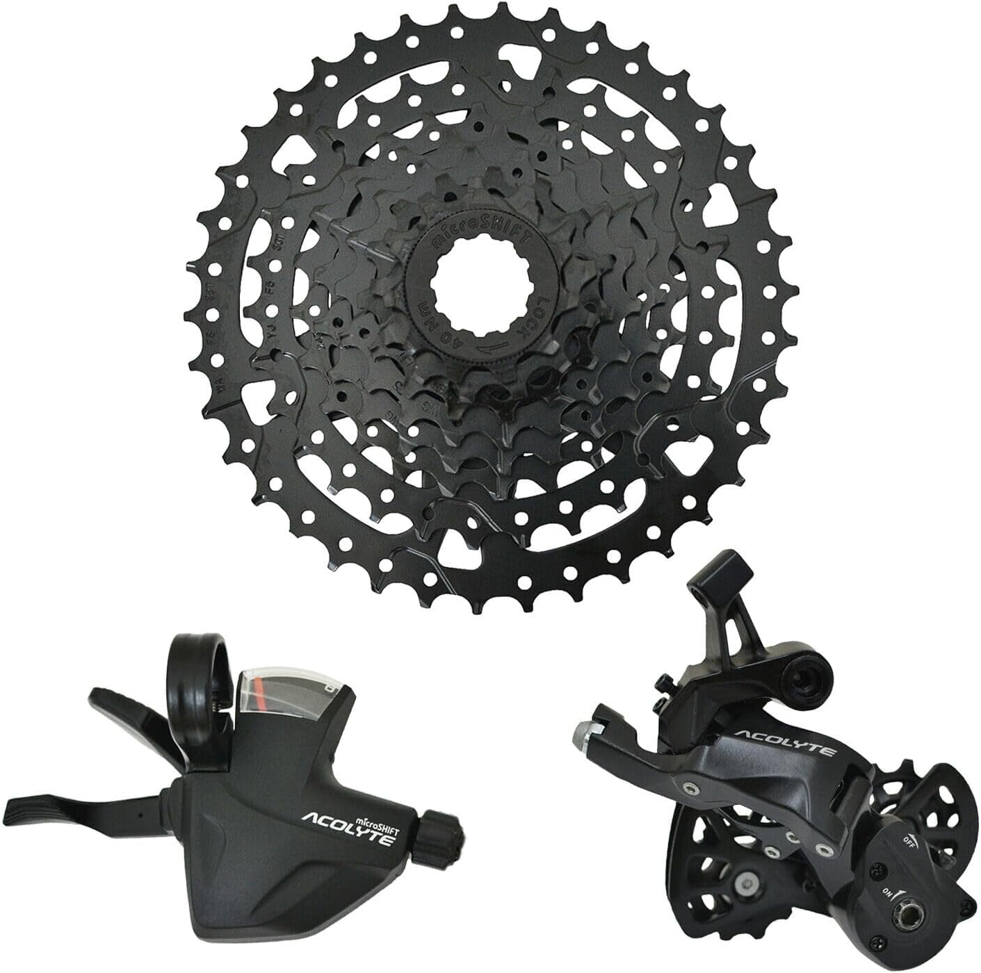 microSHIFT ACOLYTE Super Short 1x8 Spd Groupset MTB Drivetrain for 20 ...