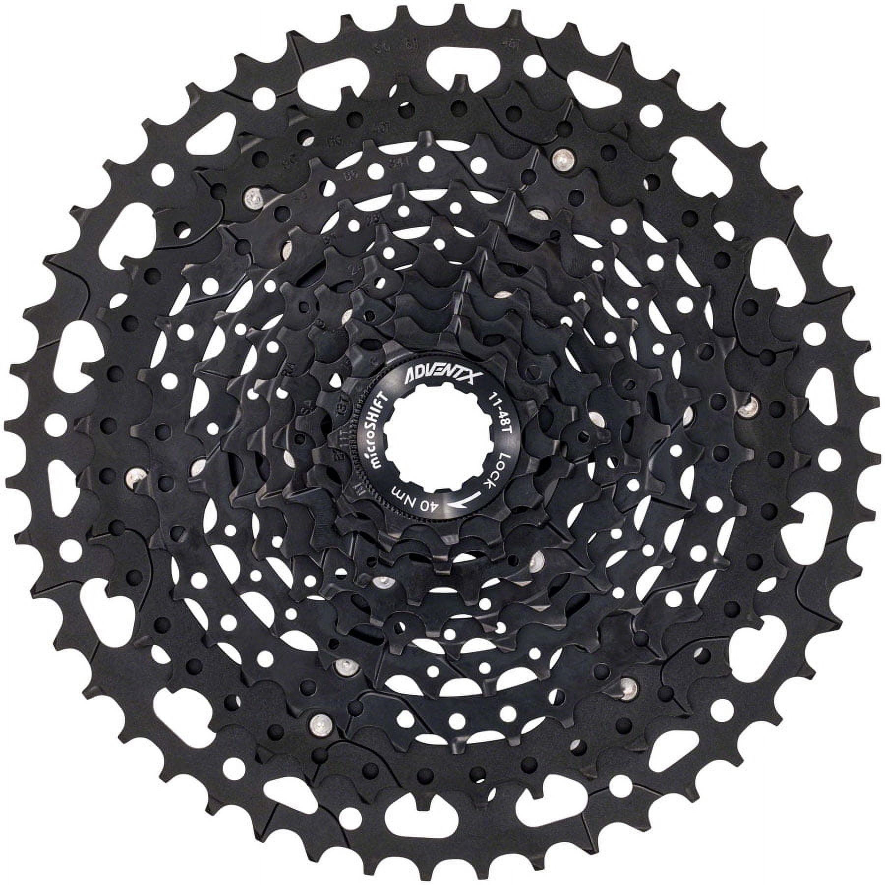 microSHIFT ADVENT X Cassette - 10 Speed, 11-48t, Black, Alloy Spider ...