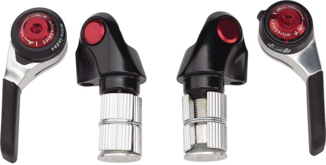 microSHIFT Bar End Shifter Set, 10-Speed Road, Double/Triple ...