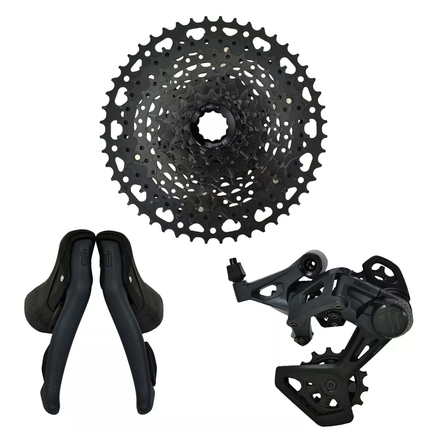 microSHIFT SWORD 1x10 Speed Gravel Groupset with Cassette #MIS2813 ...