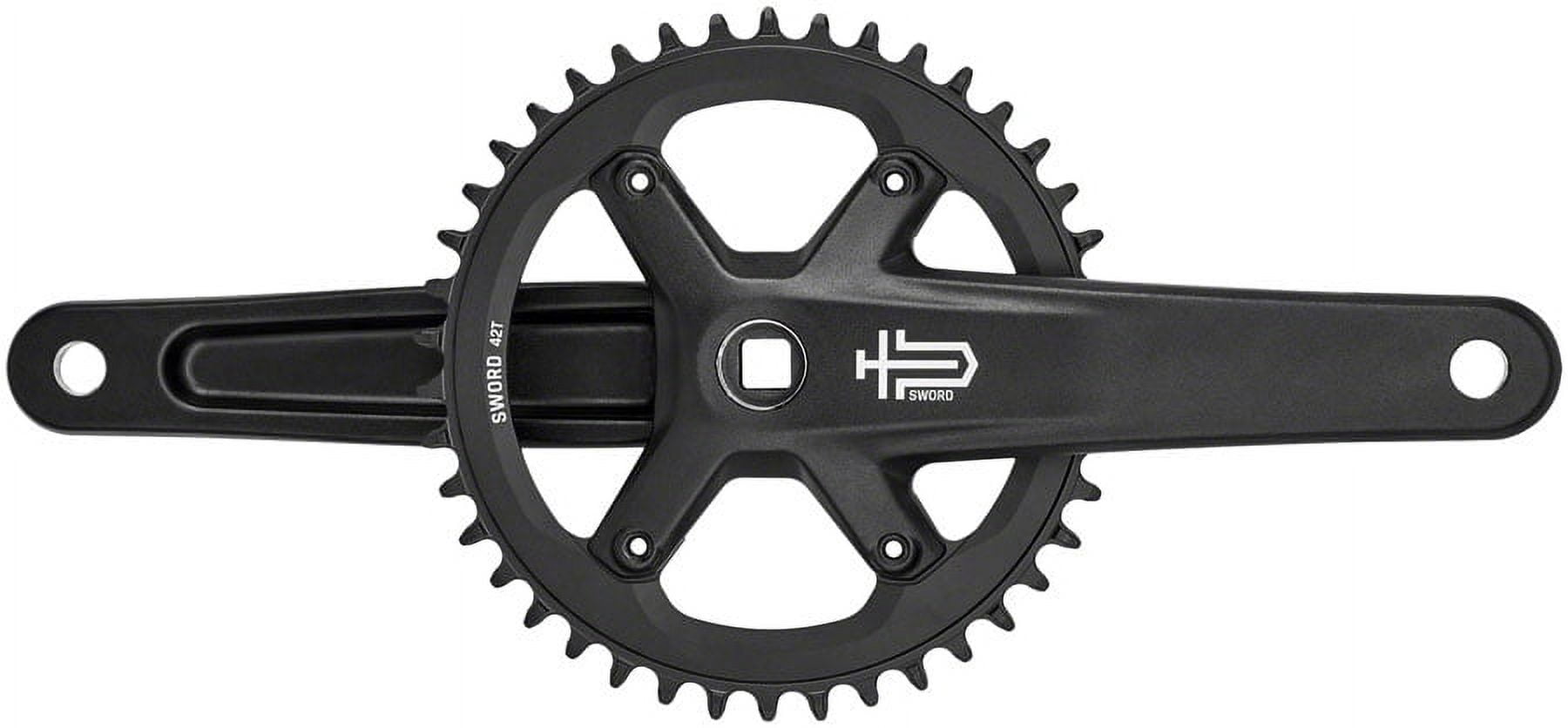 microSHIFT Sword Black 1x Crankset - 172.5mm, 9/10-Speed, 42t, 110 Asym ...