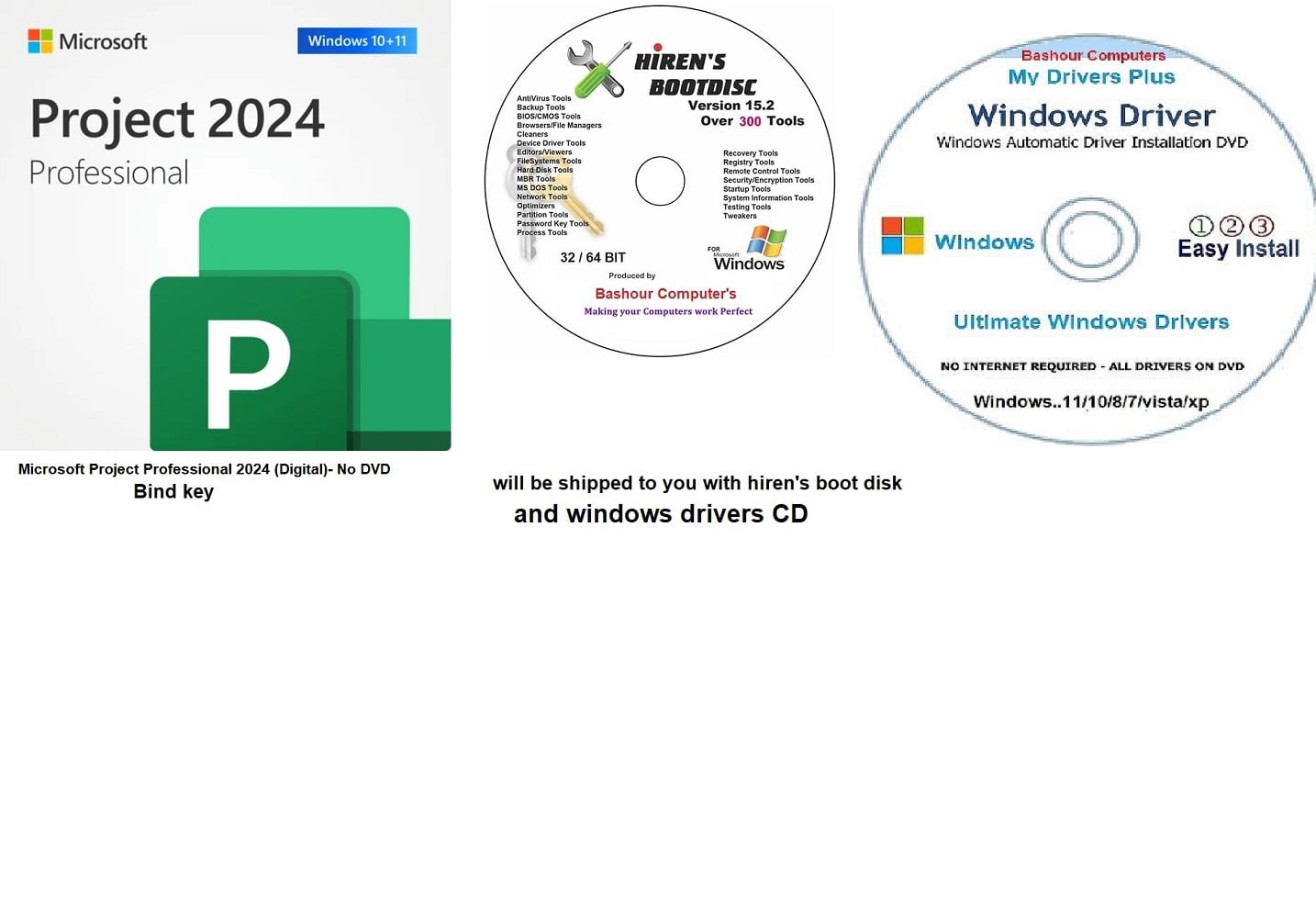 Microsoft Project Professional 2024 (Digital)- No DVD..with driver pack ...