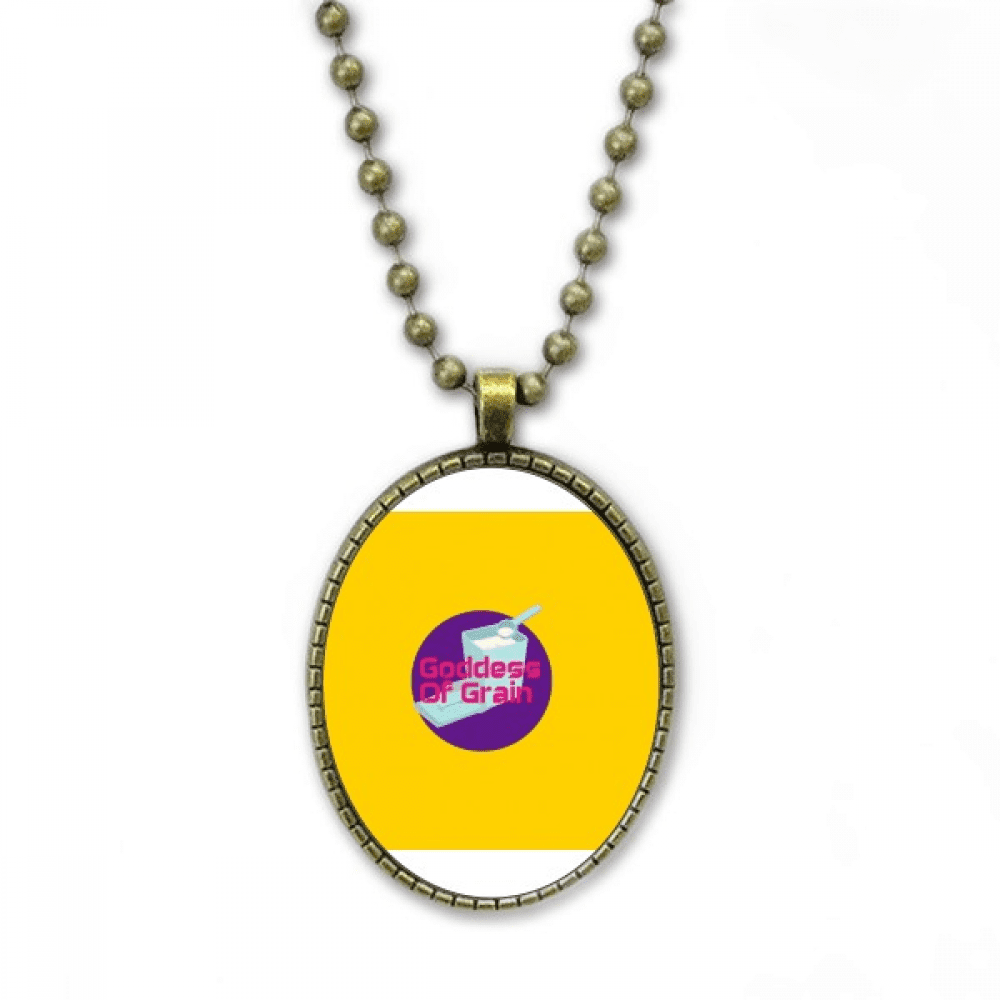 midsummer goddess blessing harvest necklace vintage chain bead pendant ...