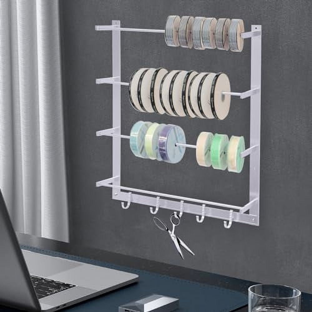 mignonnememe Ribbon Organizer Aluminum Alloy Ribbon Holder Organizer ...