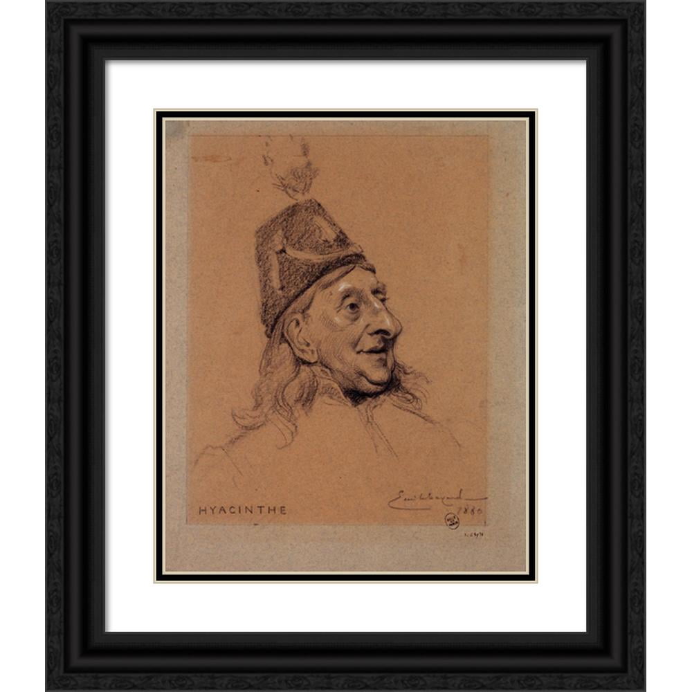 Émile-Antoine Bayard 12x14 Black Ornate Wood Framed Double Matted ...