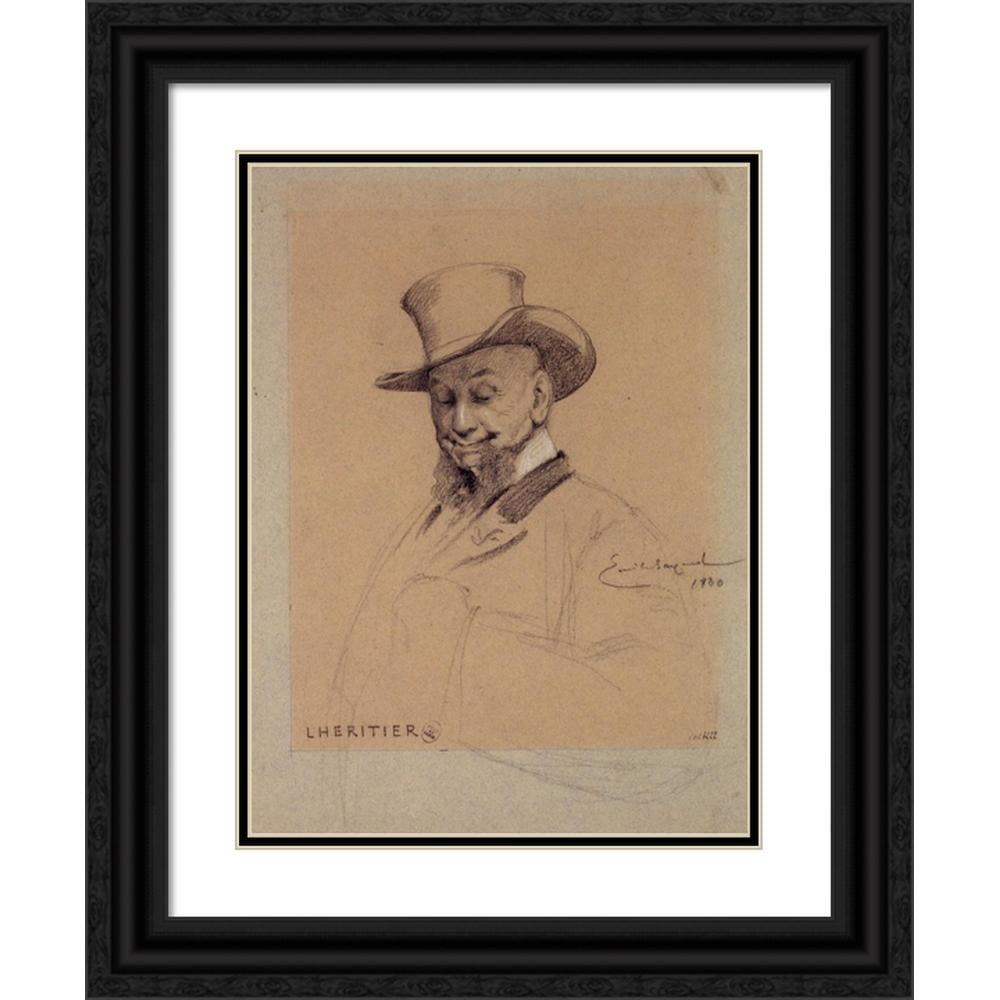 Émile-Antoine Bayard 14x18 Black Ornate Wood Framed Double Matted ...