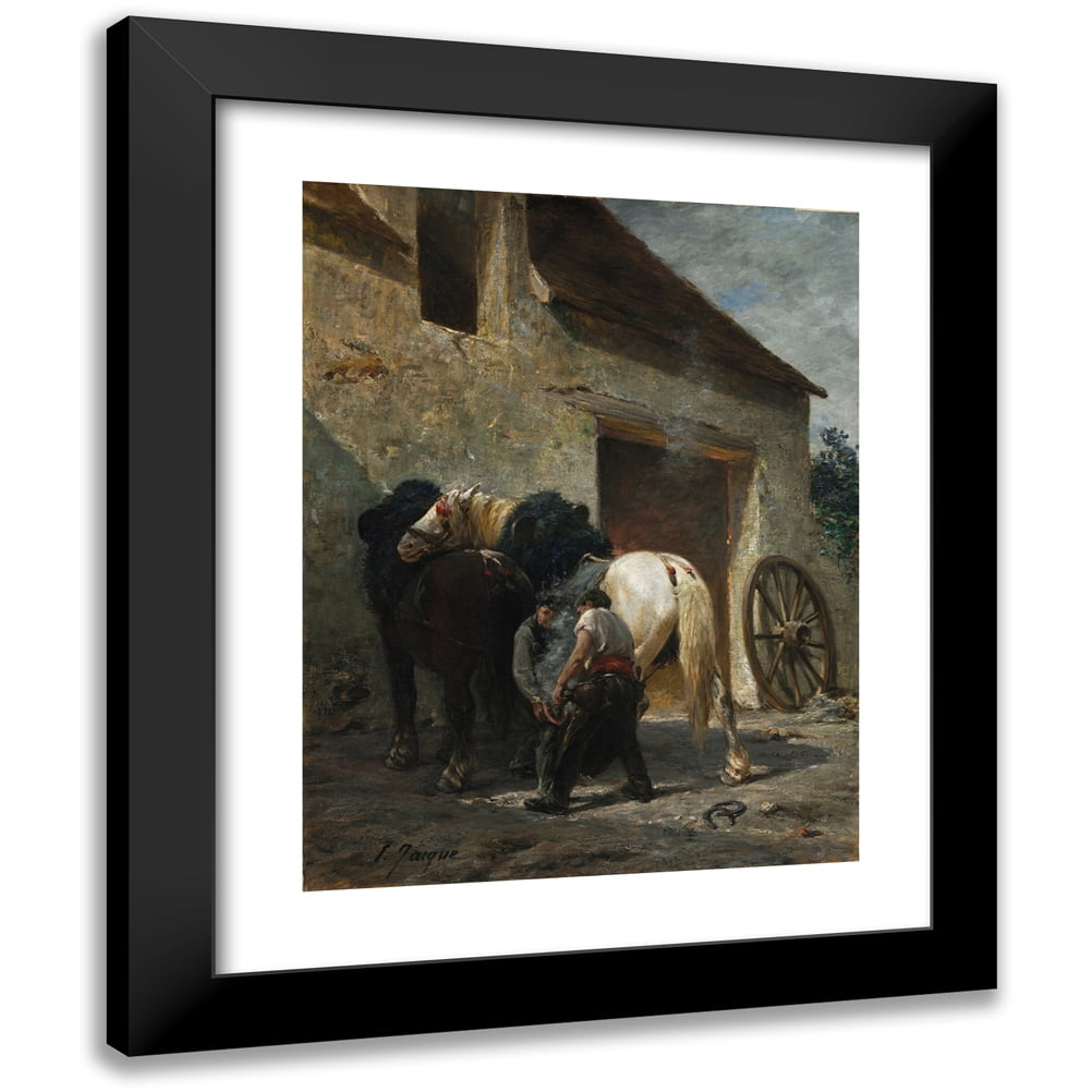 Émile Jacque 12x14 Black Modern Framed Museum Art Print Titled ...