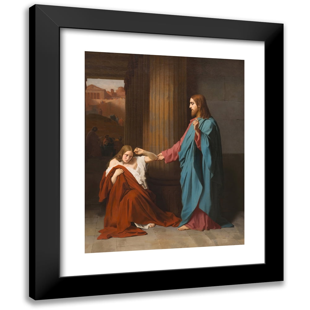 Émile Signol 12x14 Black Modern Framed Museum Art Print Titled - Christ ...