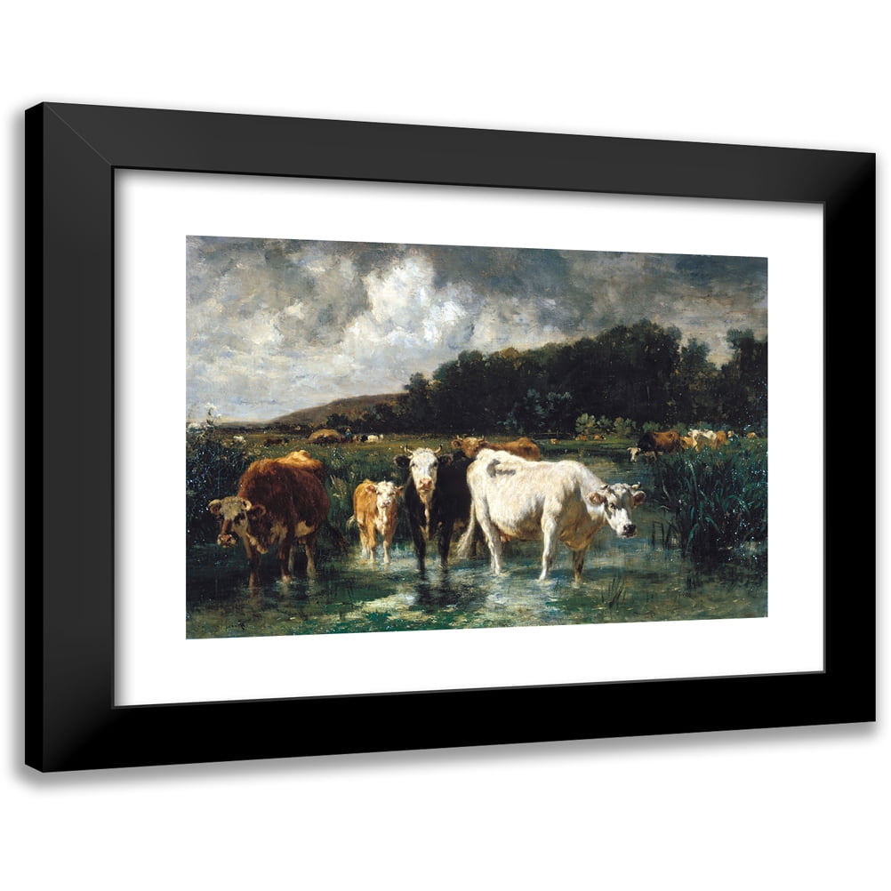 Émile van Marcke 18x14 Black Modern Framed Museum Art Print Titled ...