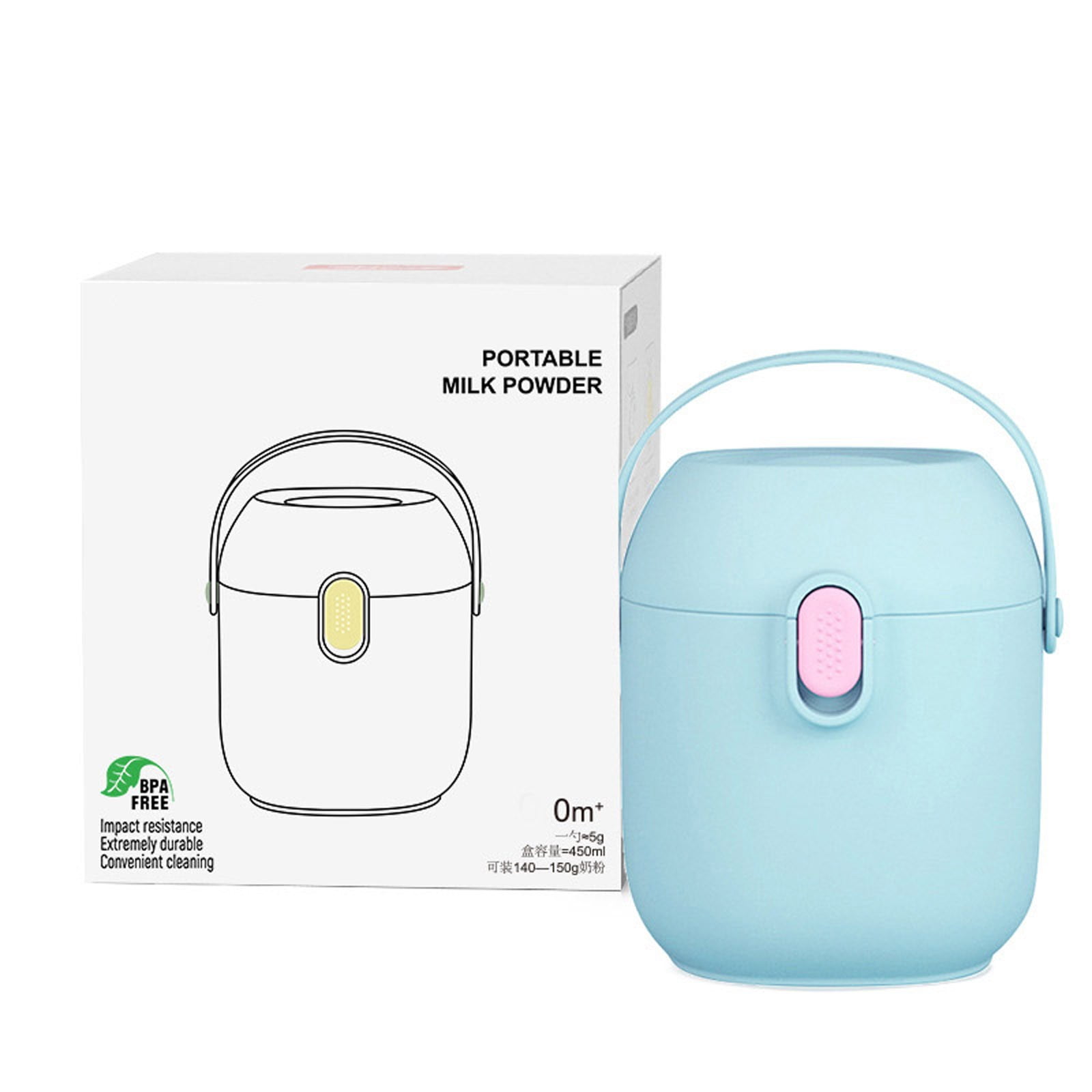 Milk Powder Storage Box | Snack Container | 450ml Large Capacity ...