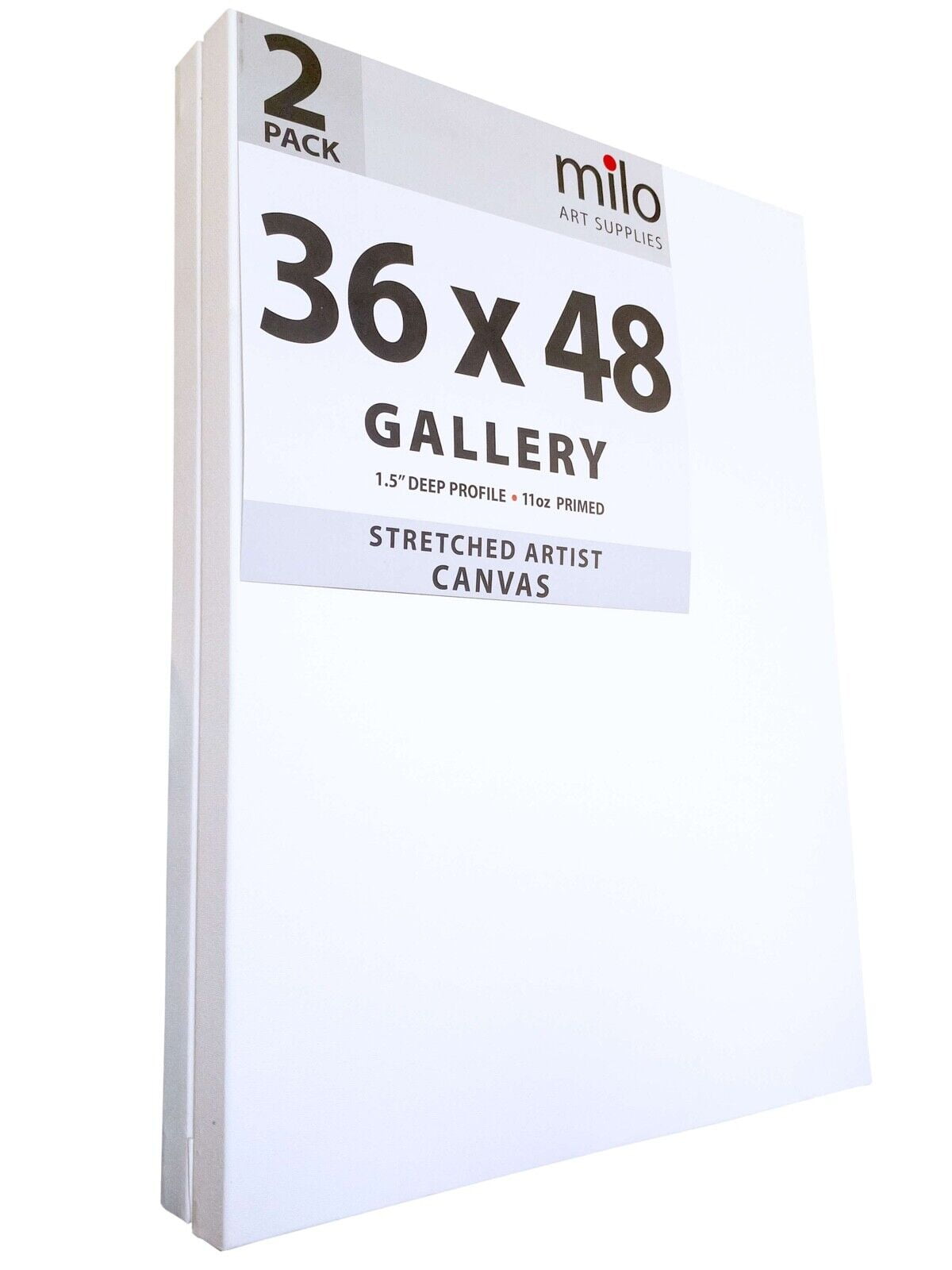 milo Pro Stretched Artist Canvas | 36x48 inches | Pack of 2 | 1.5 inch ...