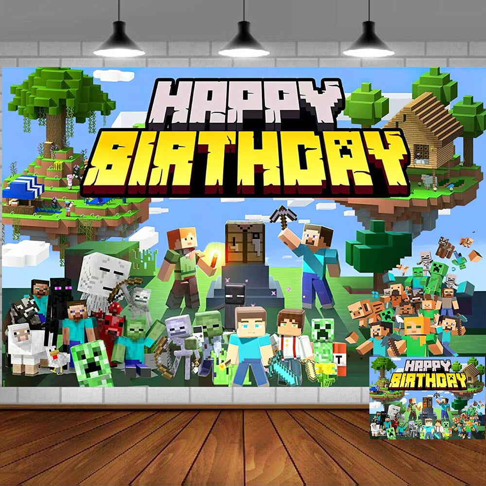 minecraft Backdrop Banner Party Supplies Poster Movie Theme Background ...