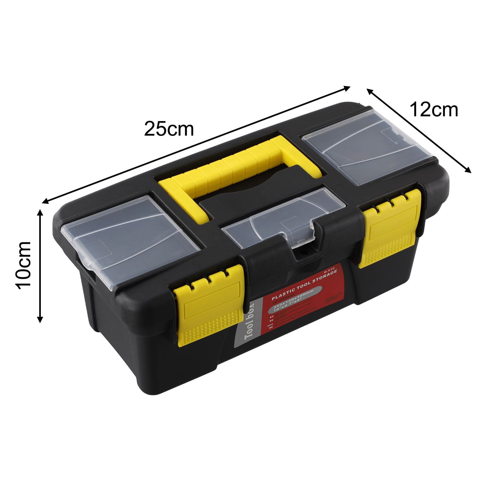 mingkeerda 10-Inch Two-Layer Plastic Toolbox Mini Multi-Functional ...