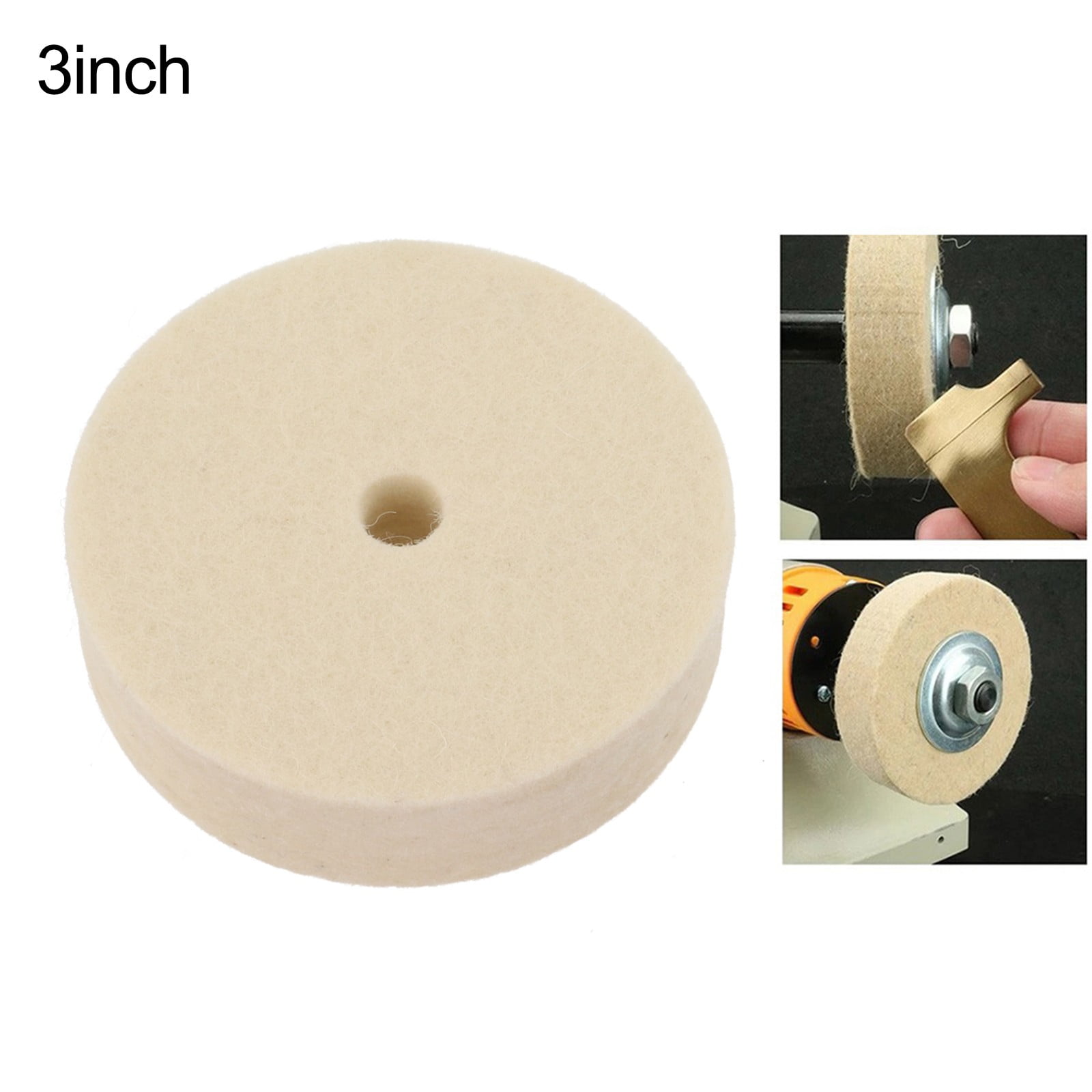 mingkeerda 1pc 75mm Wool Felt Polishing Wheel Drill Grinding Wheel ...