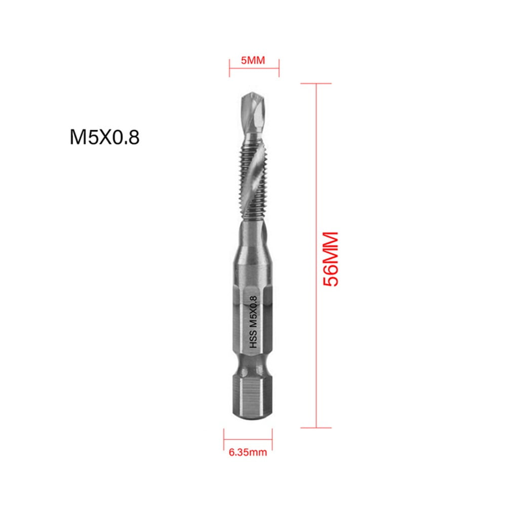 mingkeerda 1pc Tap Drill Bit Hex Shank Thread Metric Tap Drill Bits ...