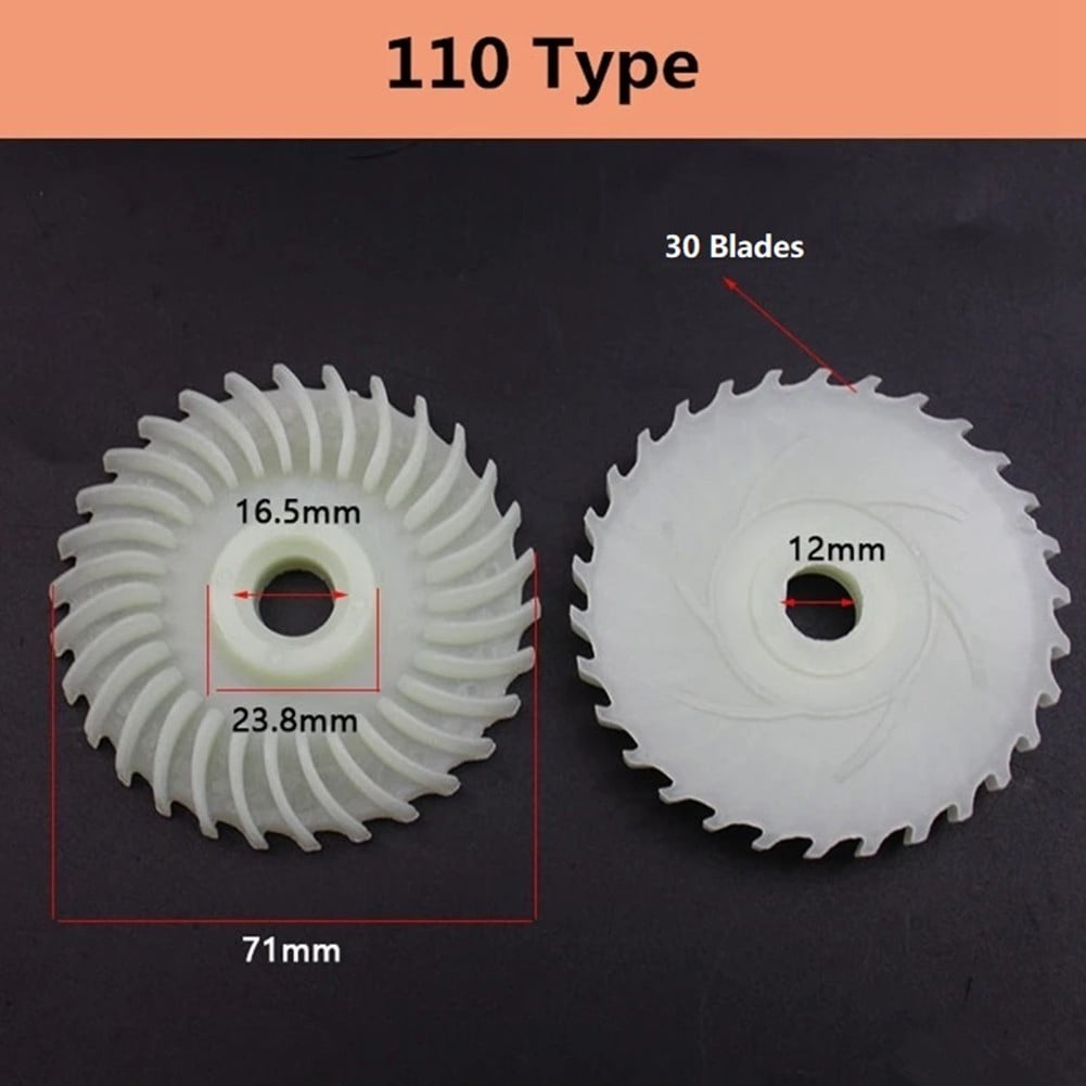 mingkeerda 1pcRotor Fan Blade 12/30 Blades Plastic Impeller Motor Fan ...