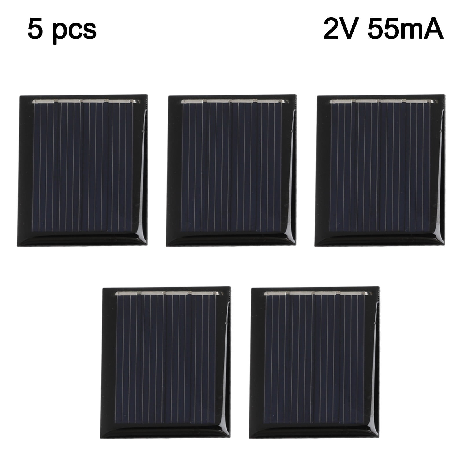 mingkeerda 5Pcs 2V 55mA Poly Mini Solar Cell Panel Module DIY for Light ...