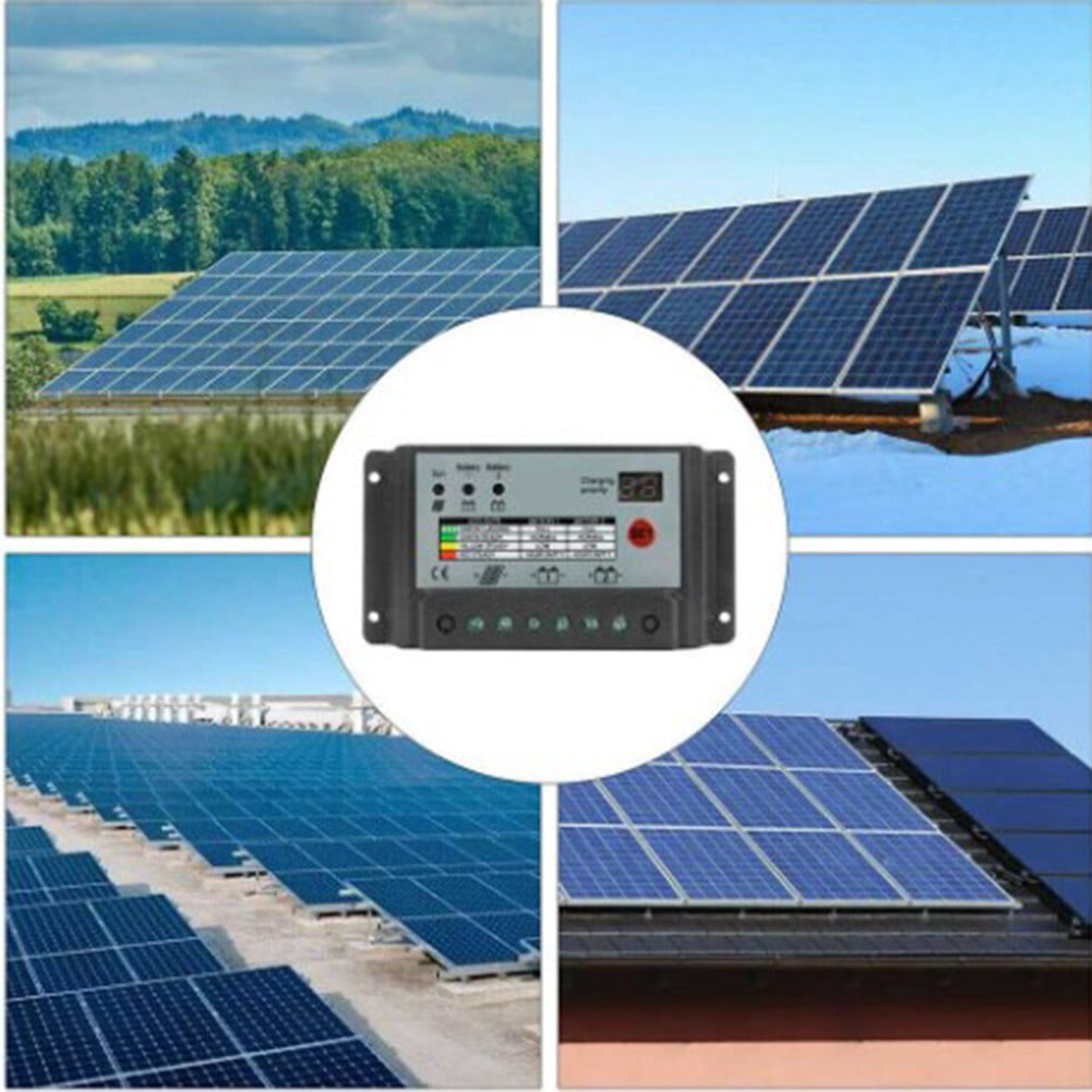 mingkeerda Dual Battery Solar Charge Controller Compatibility Compact ...