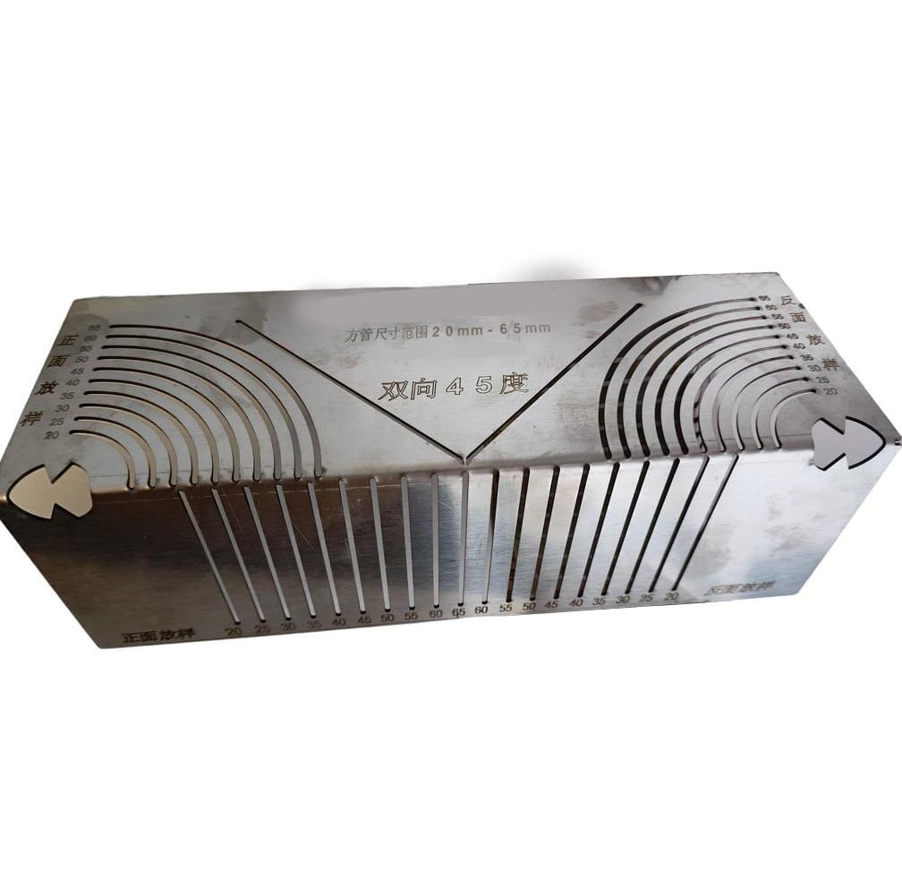 mingkeerda Square Tube Rounded Corner Drawing Ruler Two-way 45 Degree ...