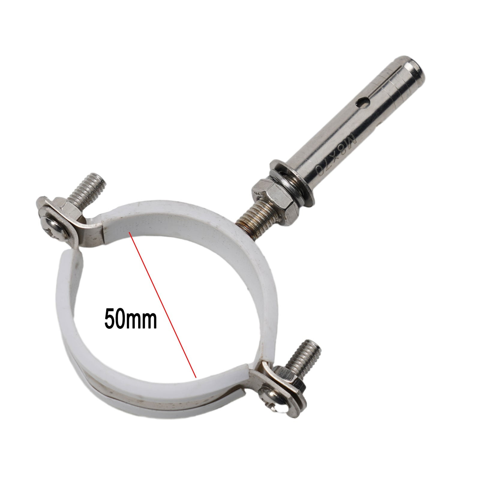 mingkeerda Stainless Steel Pipe Clamp Drain Pipe Clamp Wall Support ...