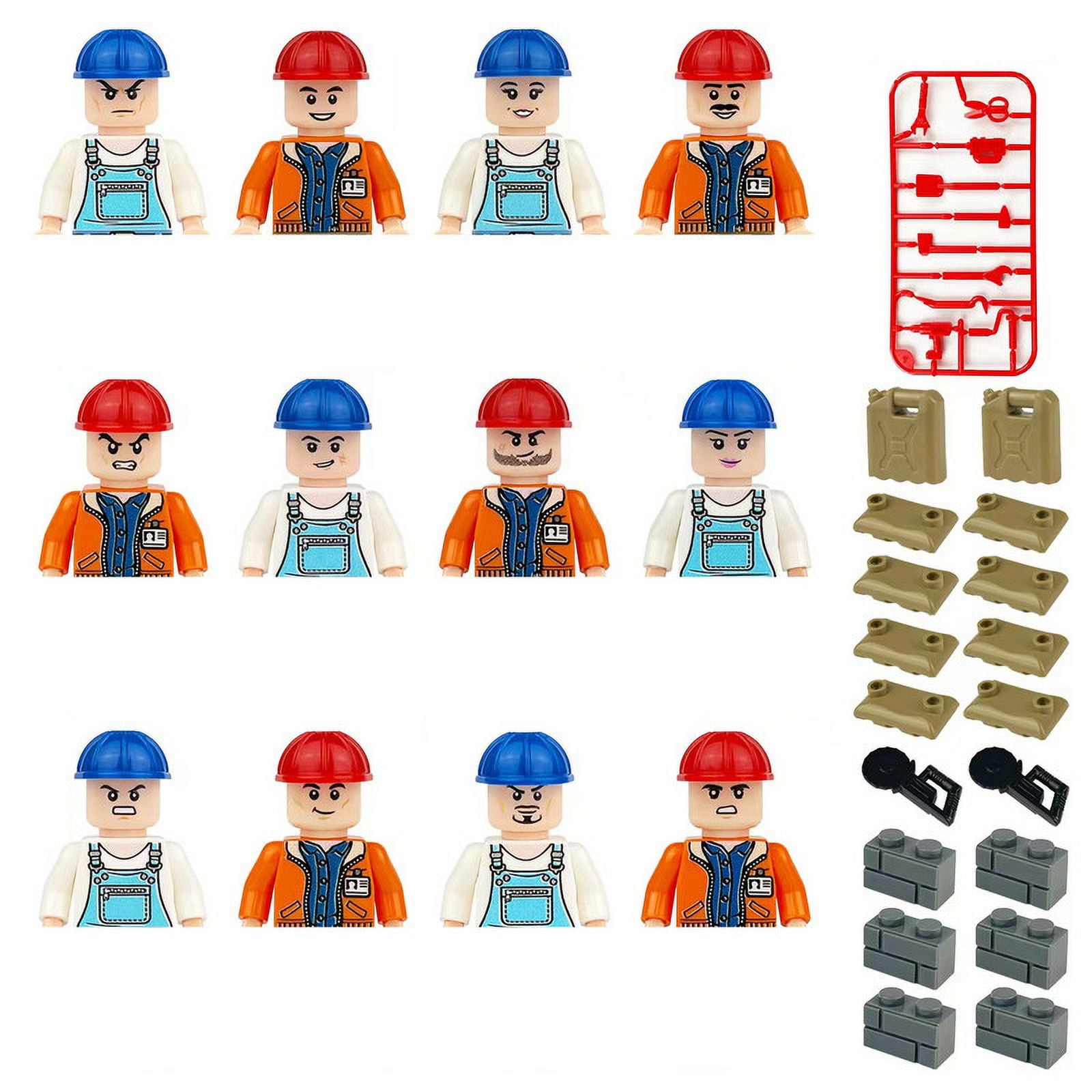 mini city figures action doll building blocks Fireman police engineer ...