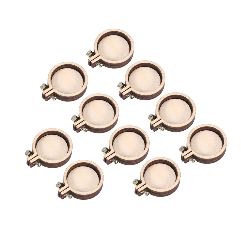 mini embroidery hoop 15PCS Wooden Mini Round Small Embroidered Cross ...
