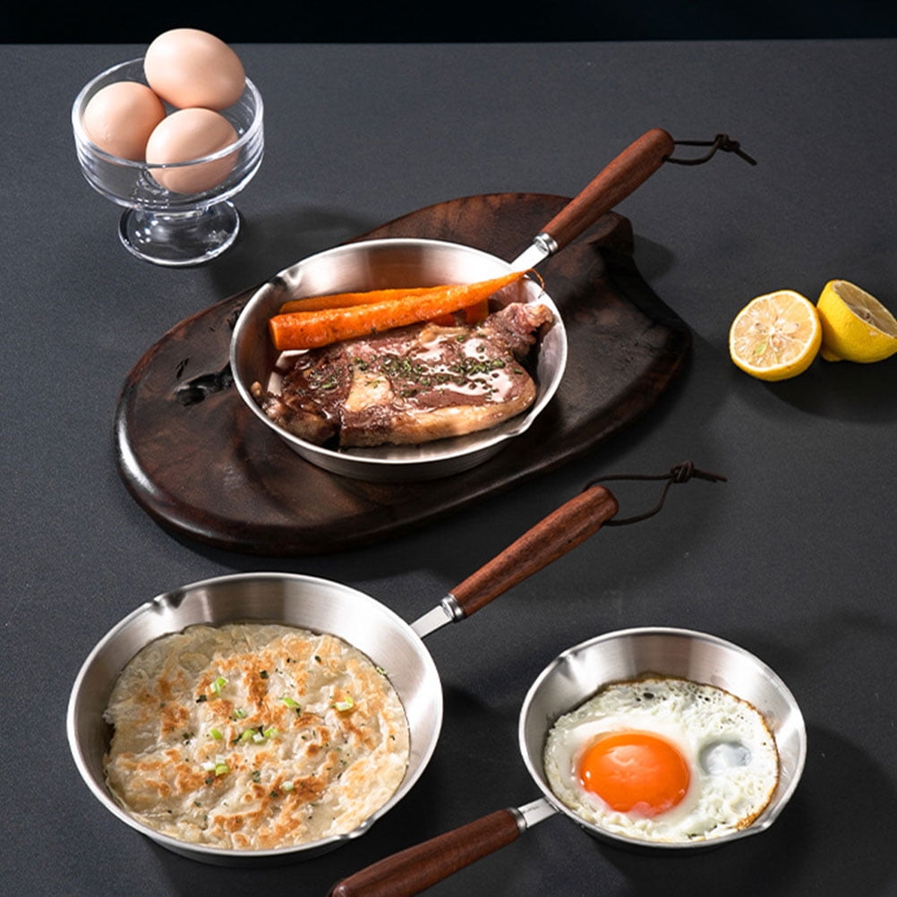 mini frying pan Single Egg Frying Pan Stainless Steel Nonstick Mini Fry ...
