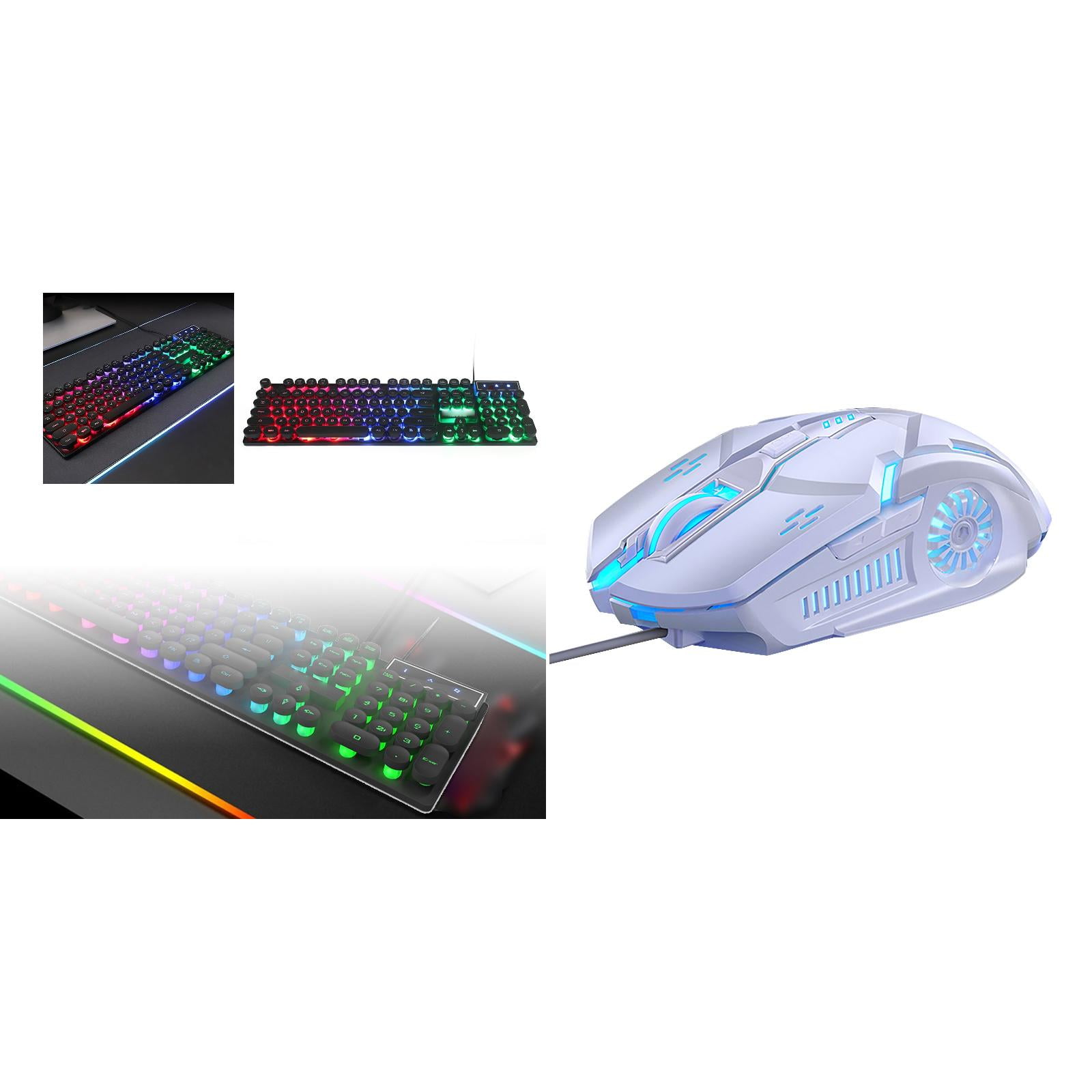 mini gaming keyboard Backlit Modes for Windows, Mac Gamer USB Desktop ...