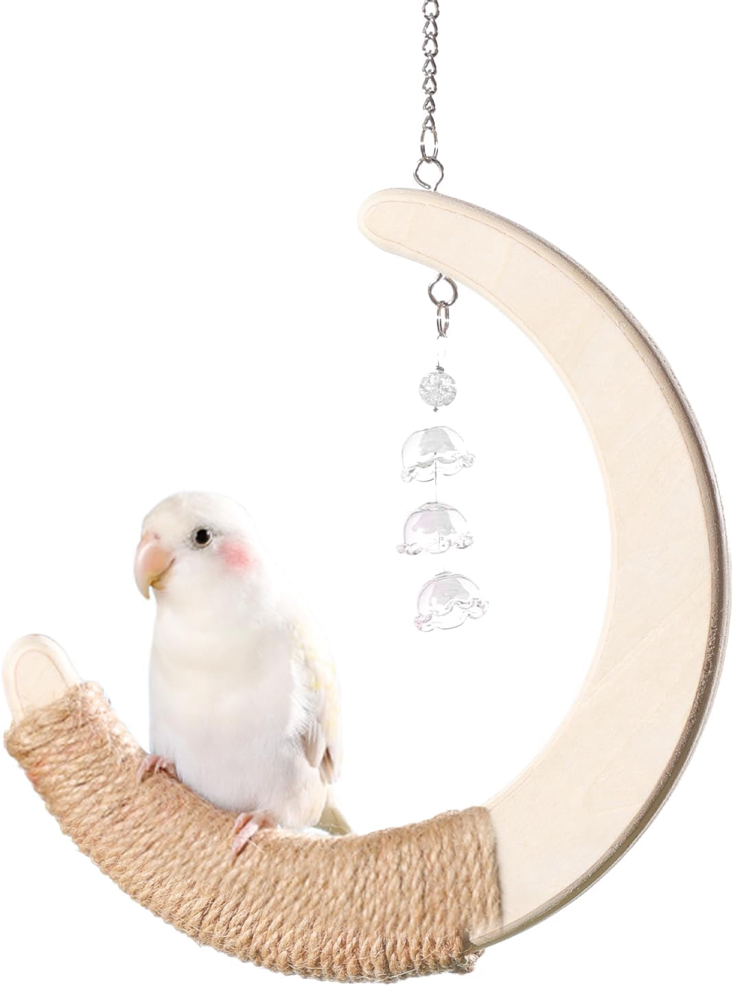 mini&moe Bird Swing Perch for Cage, Small Bird Perch Climbing Chewing ...
