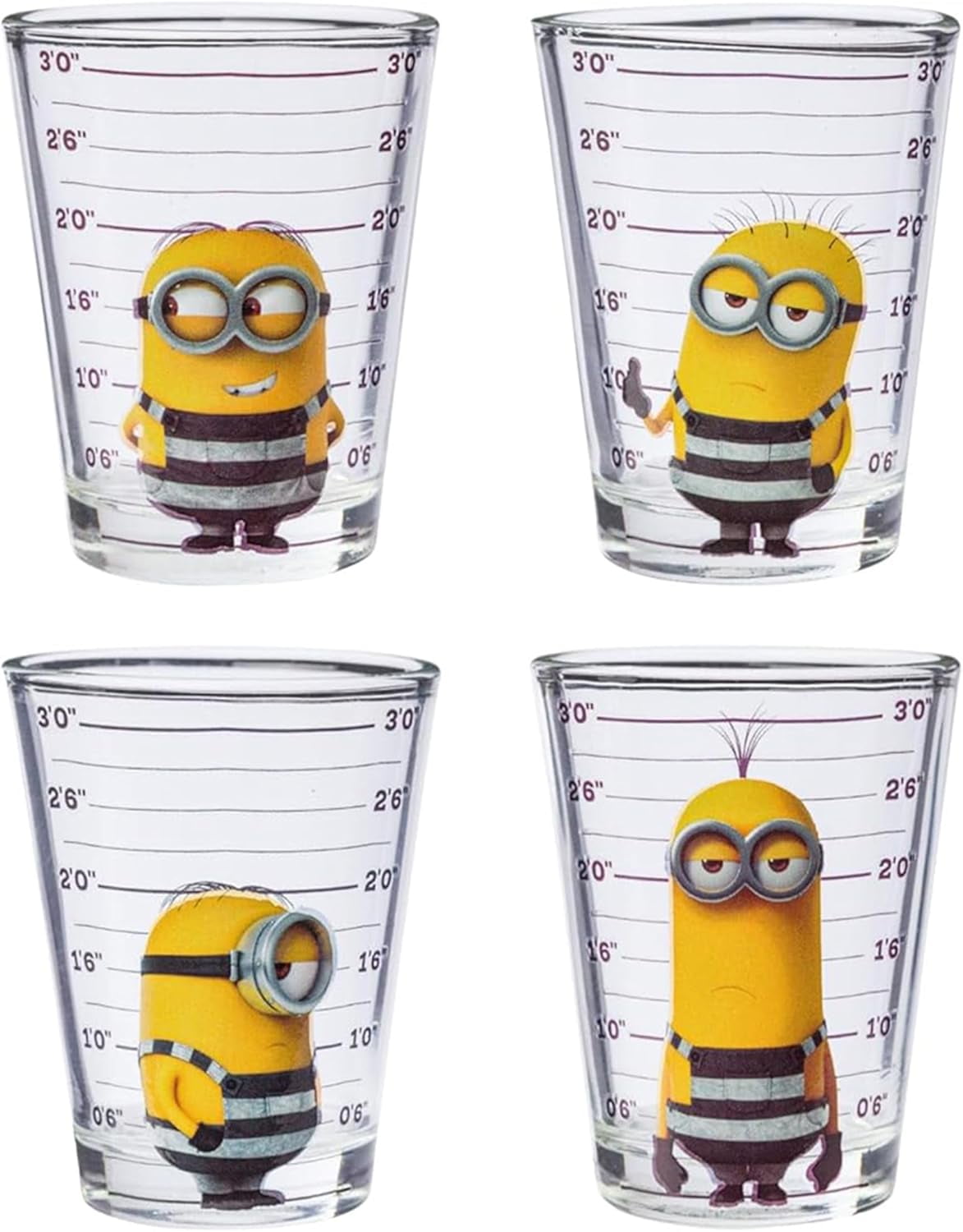 **minions despicable me mug shot featuring bob, stuart, tim, and dave 4 ...