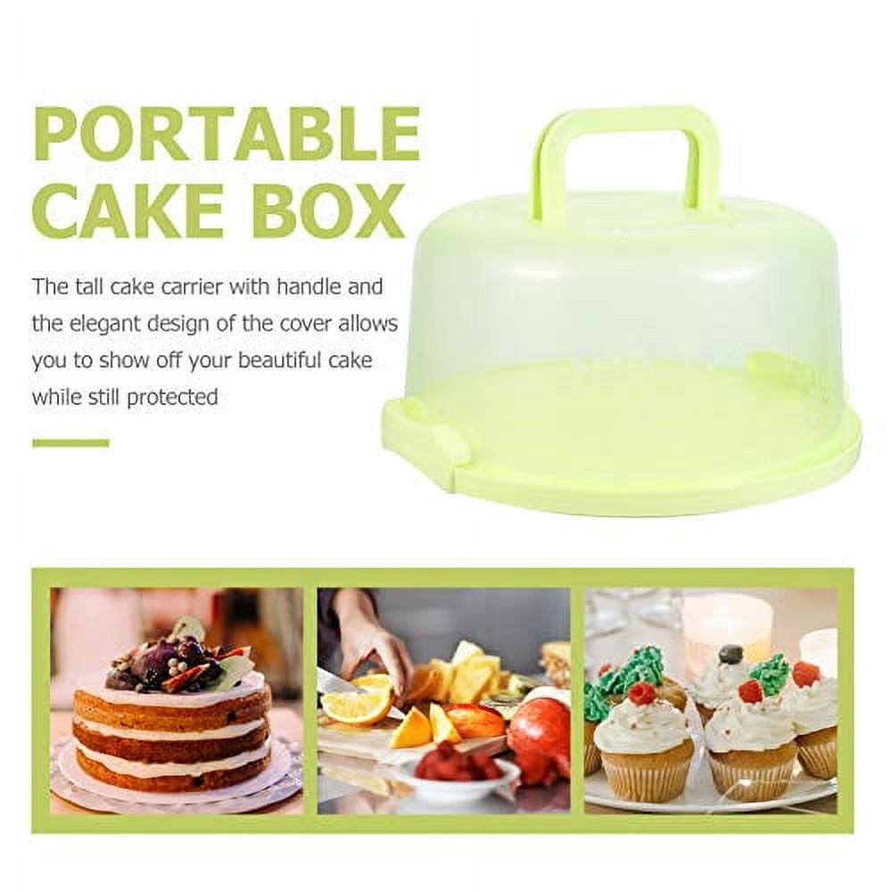 minkissy Cake Carrier with Lid Plastic Cake Carrier with Handle Cake ...
