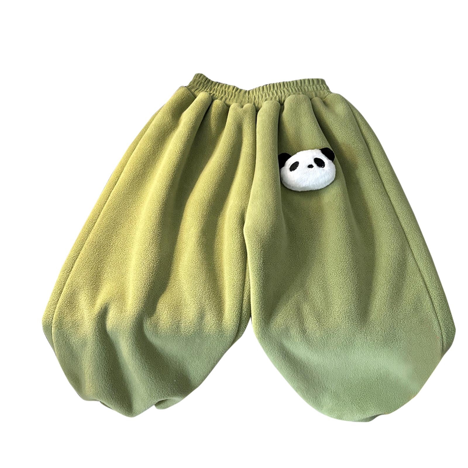 miqiqism Kids Polar fleece Pant High Waisted Cinch Pants Lounge Pj ...