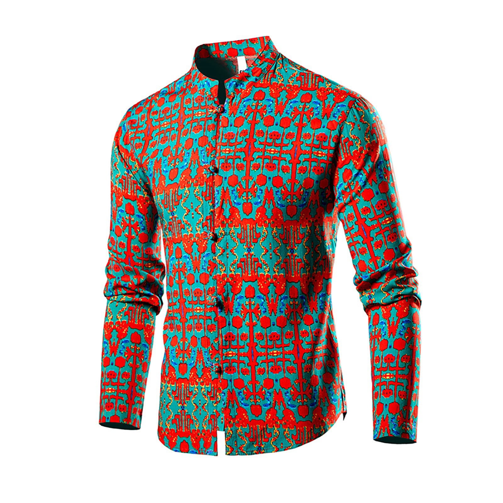 miqiqism Men's Fashion Shirts Trendy Urban Design 3D Printed Blouses ...