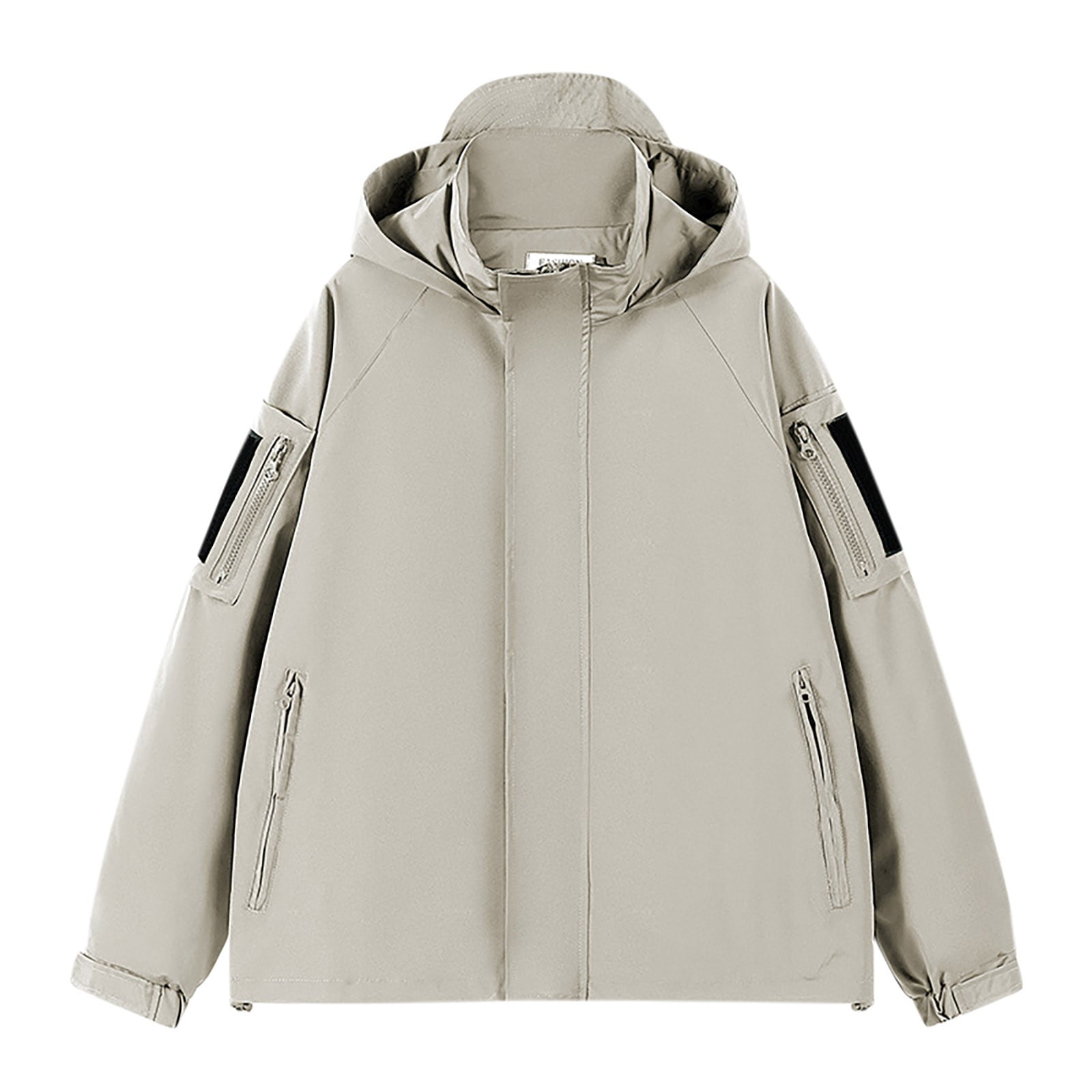 miqiqism Men's Outdoor Waterproof Jacket Soft Hooded Military Tactical ...