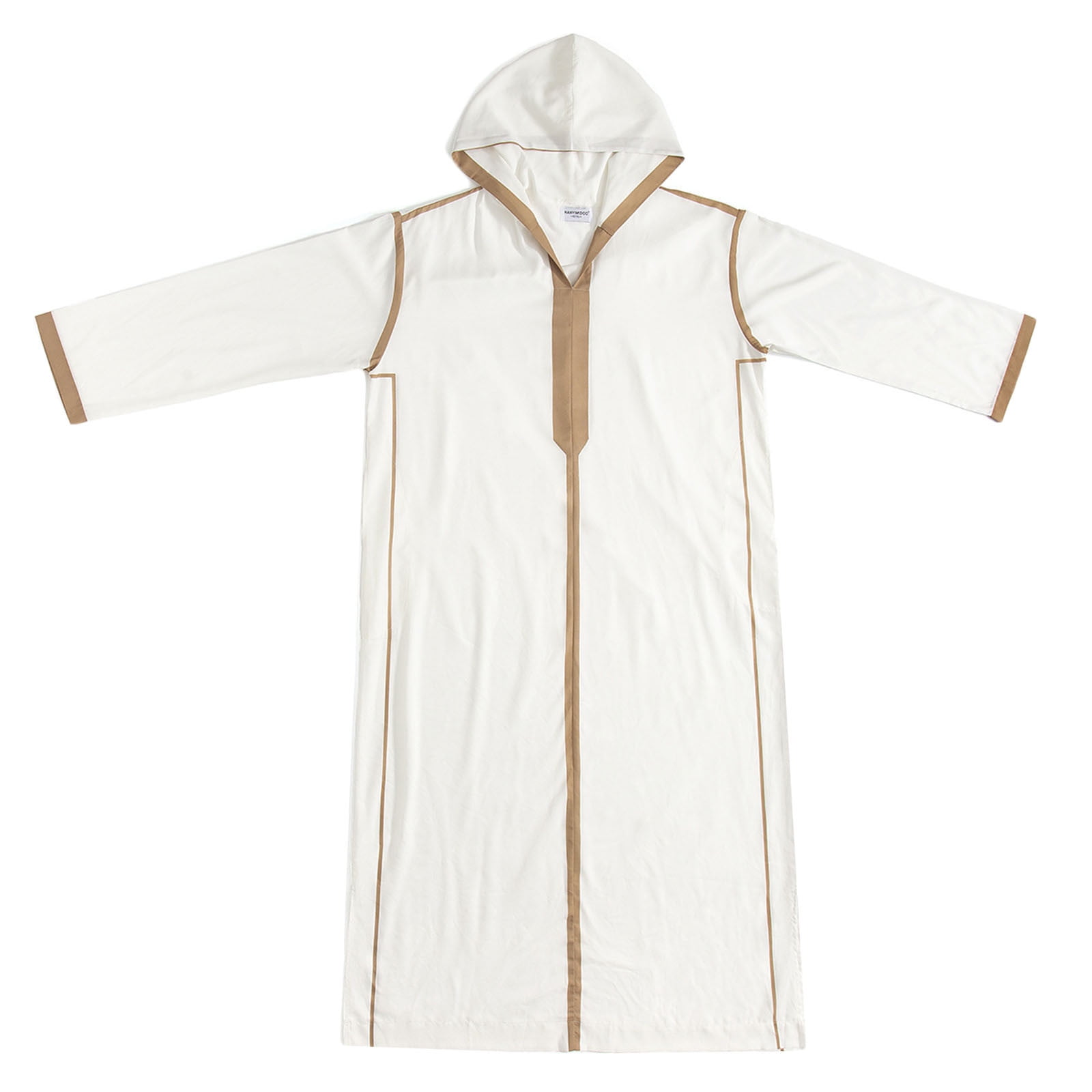 miqiqism Open Front Muslim Clothes for Men Trendy Long Sleeve Islam ...