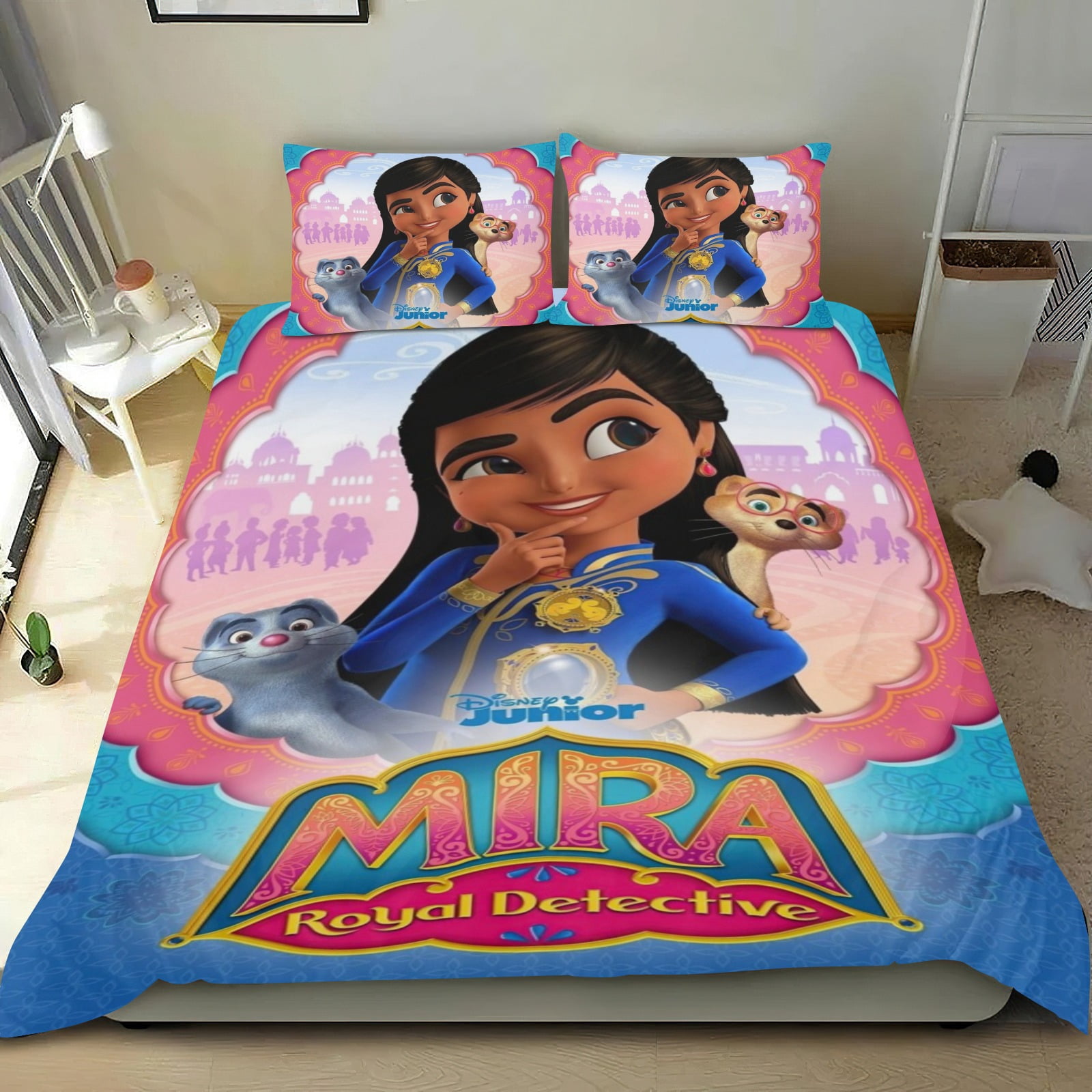 mira royal detective Themed Bed Sheet Set Three Piece Set 53x79 In ches ...
