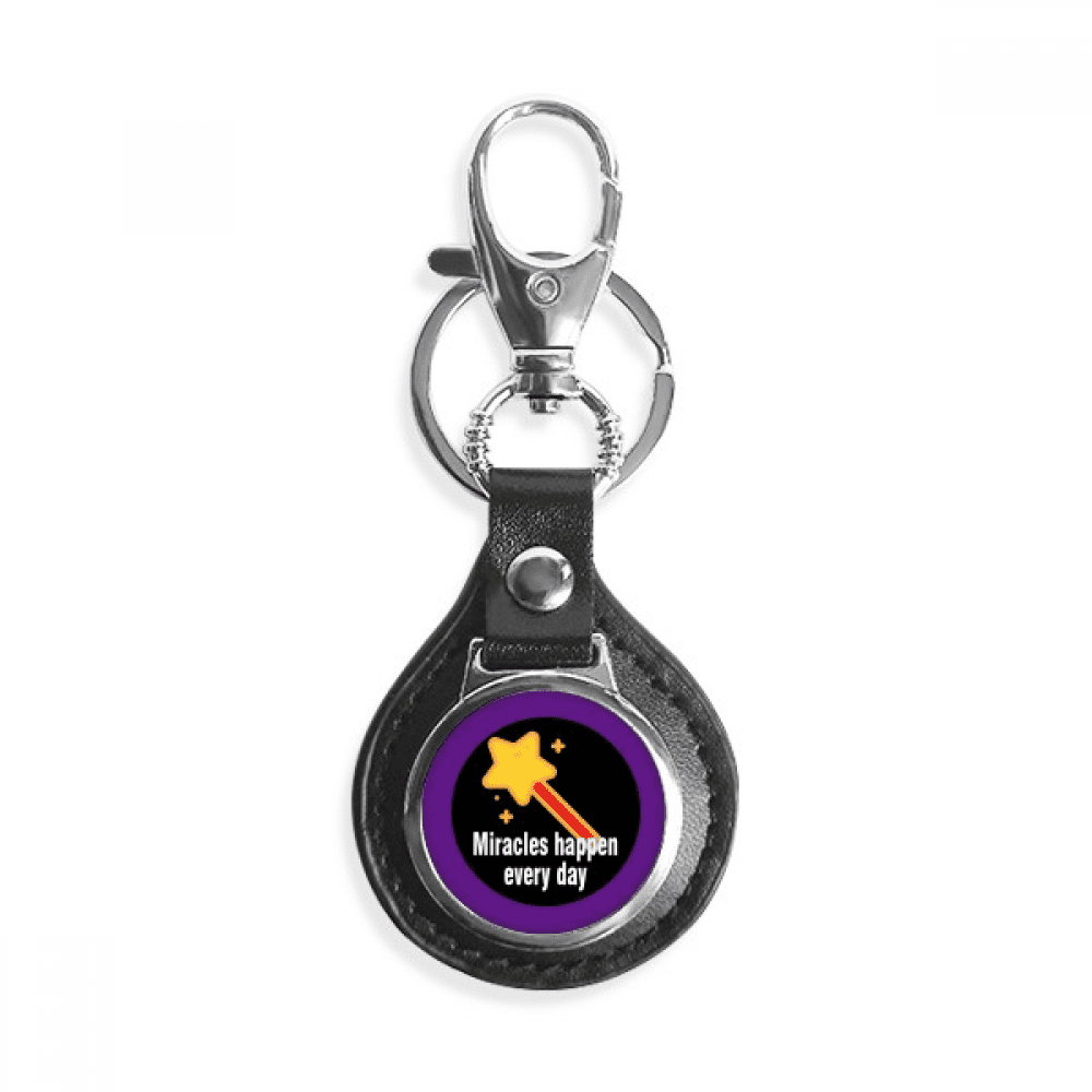 miracles happen every day key link chain keyholder finder hook metal ...