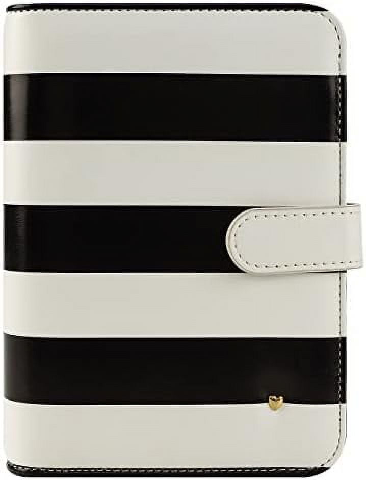 - miranda binder - simulated leather snap binder (pocket, striped ...