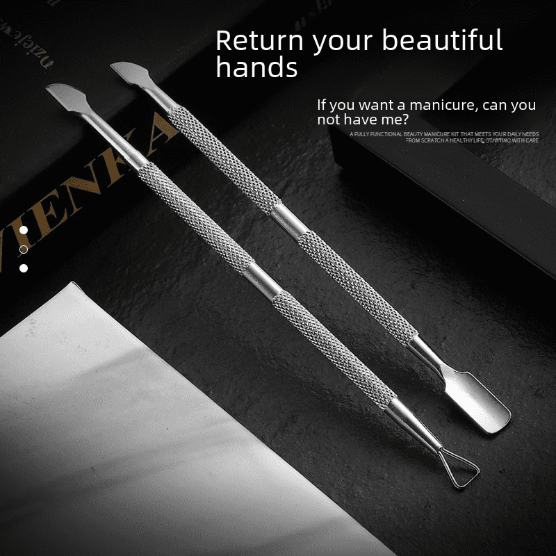 mirror light double-head dual-purpose steel push nail art dead skin ...